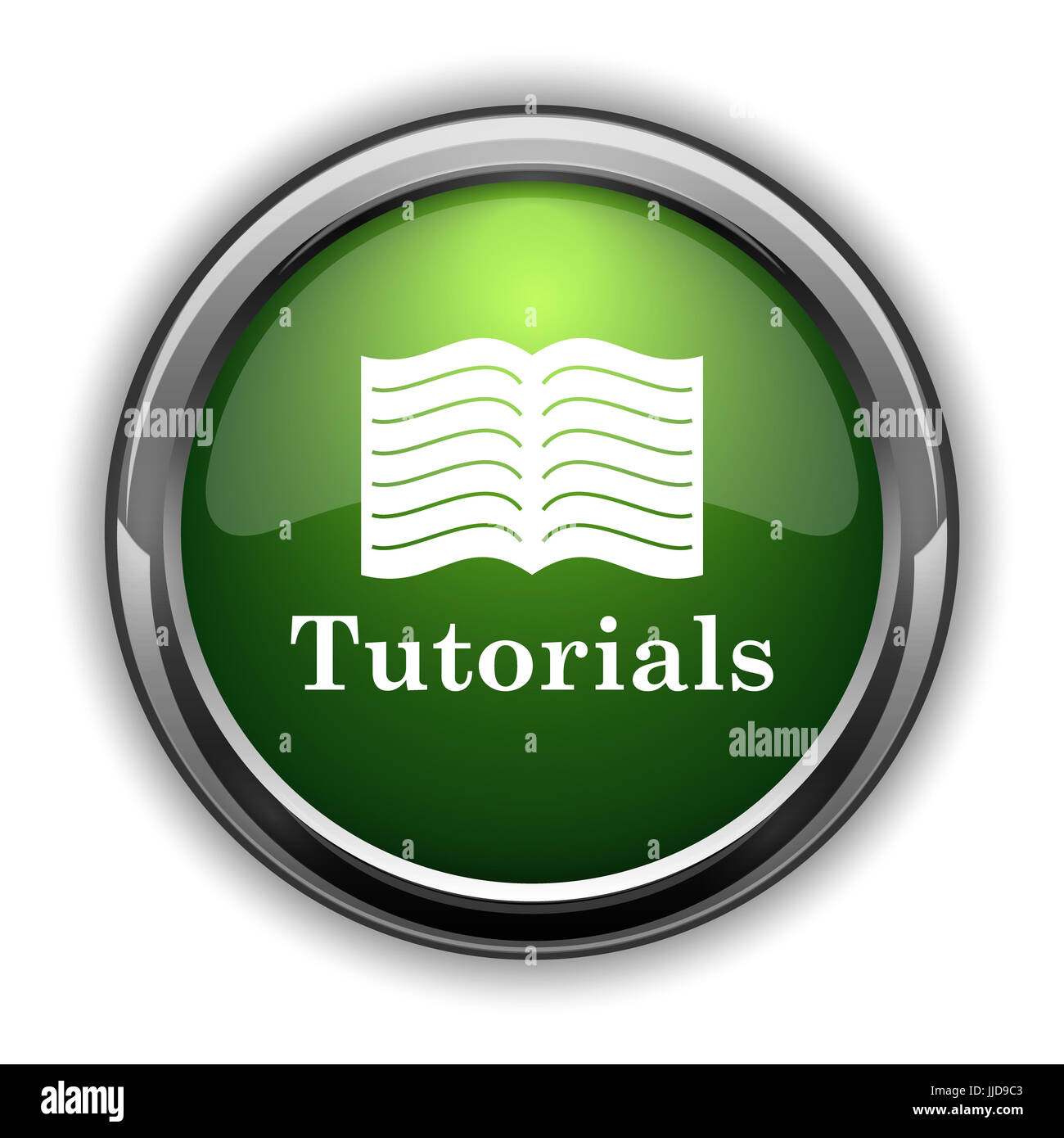 Tutorials icon. Tutorials website button on white background Stock ...