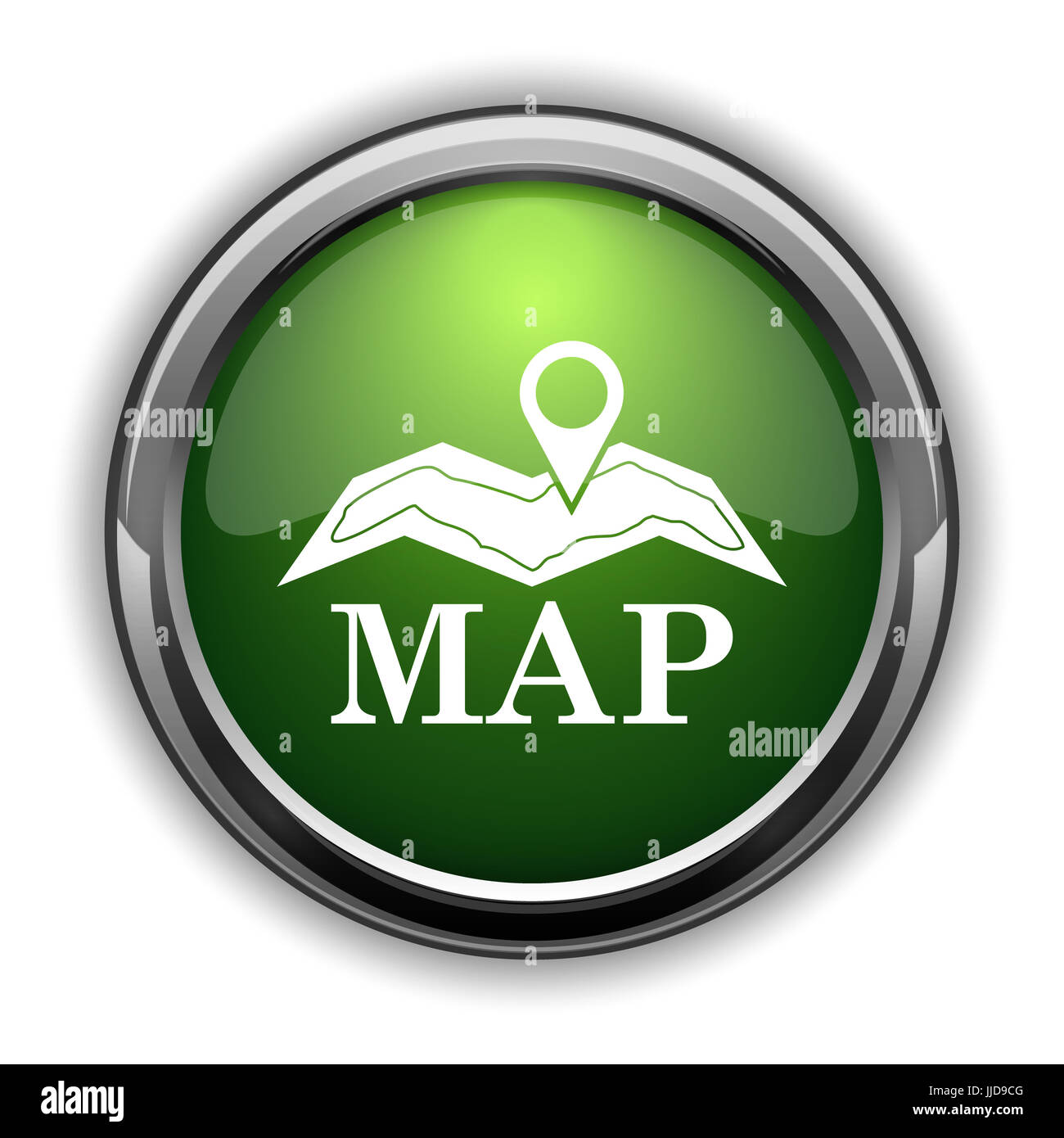 Map icon. Map website button on white background Stock Photo - Alamy