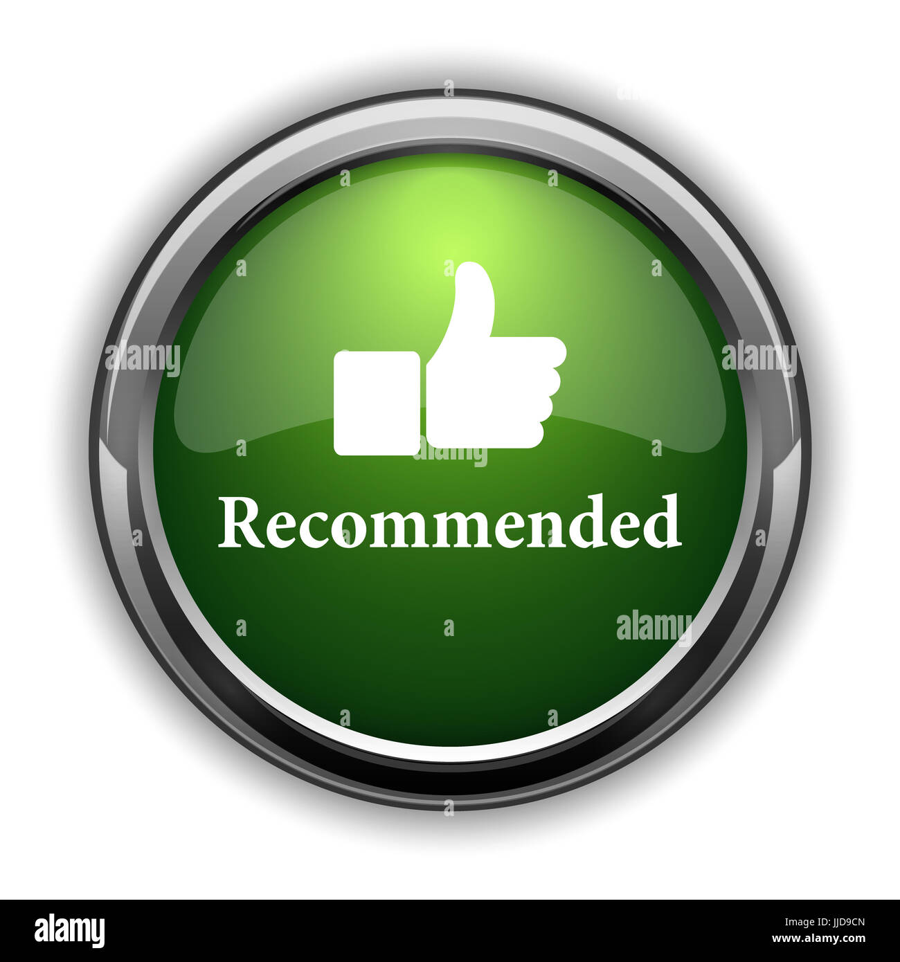 Recommended icon. Recommended website button on white background Stock ...