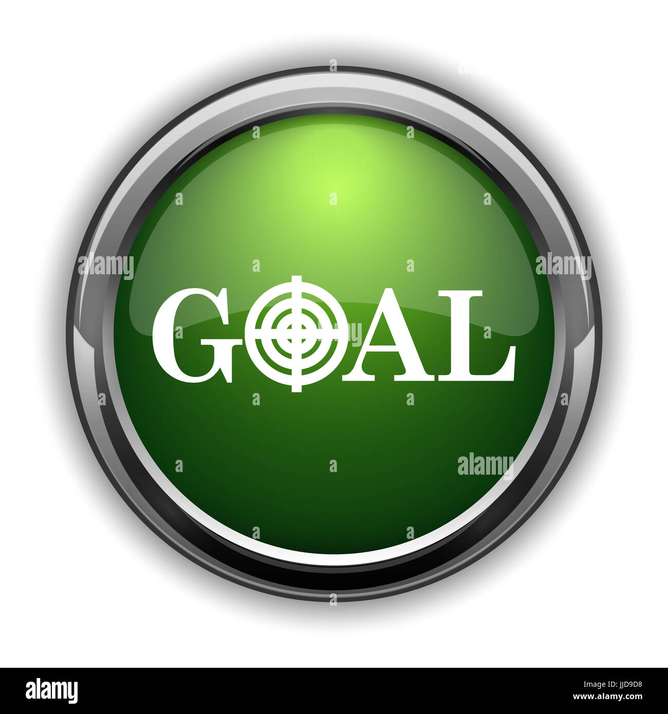 Goal icon. Goal website button on white background Stock Photo - Alamy