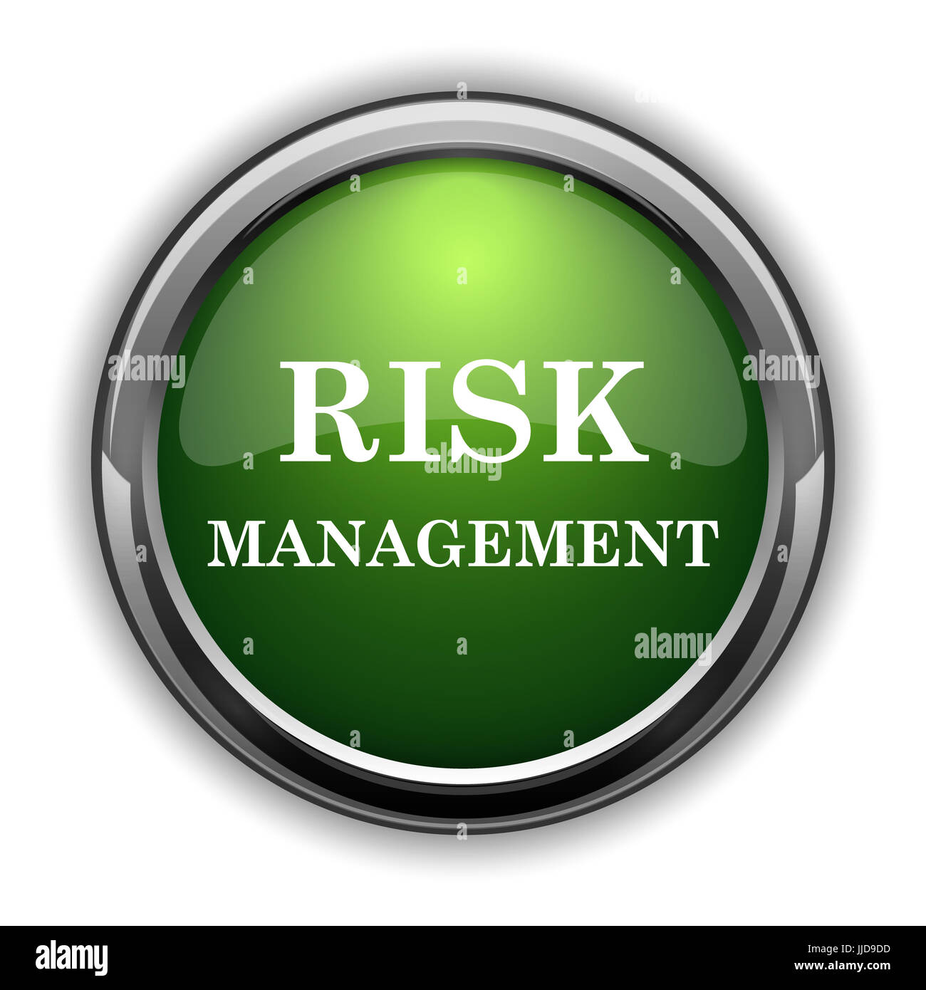 Risk management icon. Risk management website button on white ...
