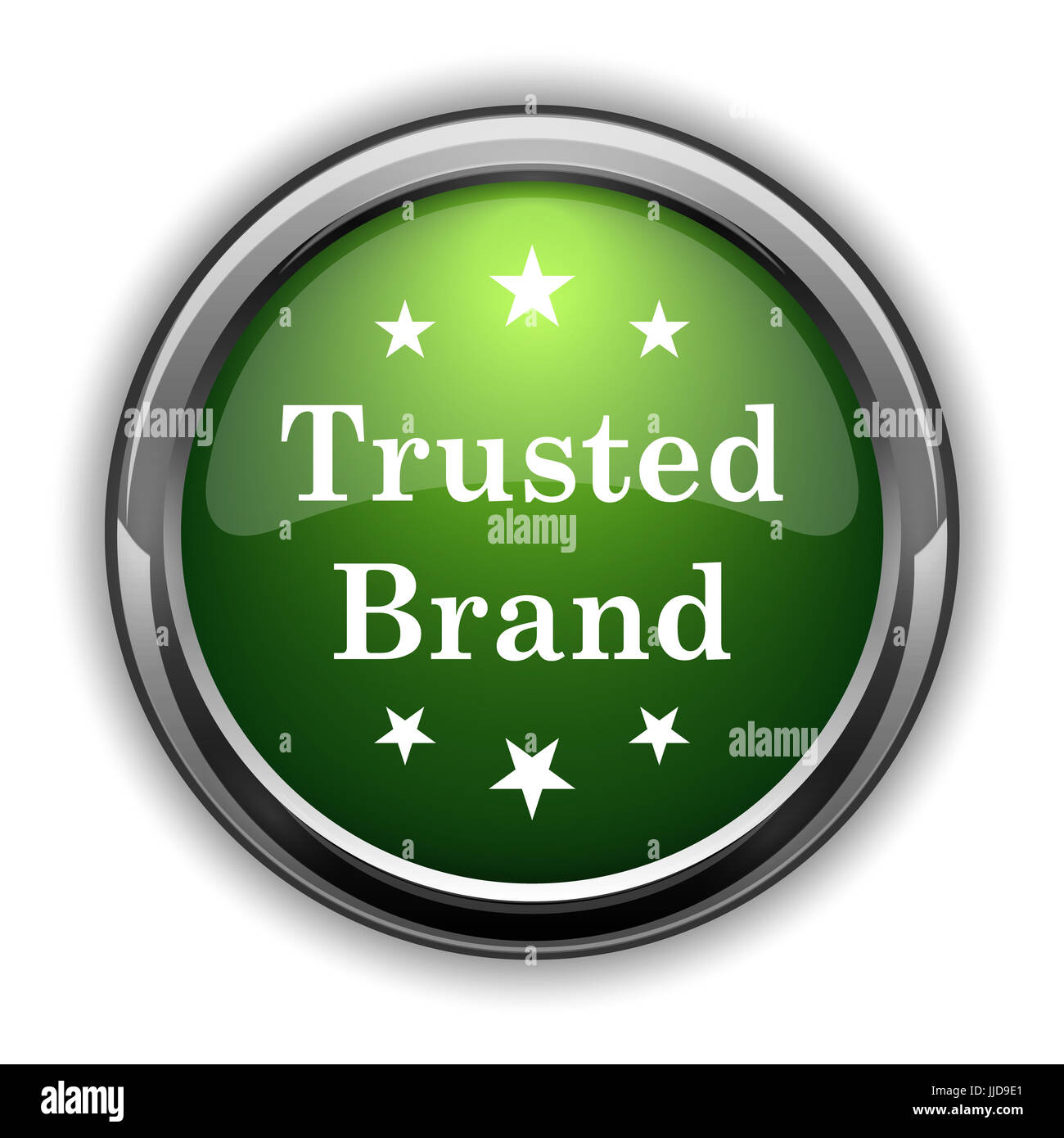 Trusted brand icon. Trusted brand website button on white background ...
