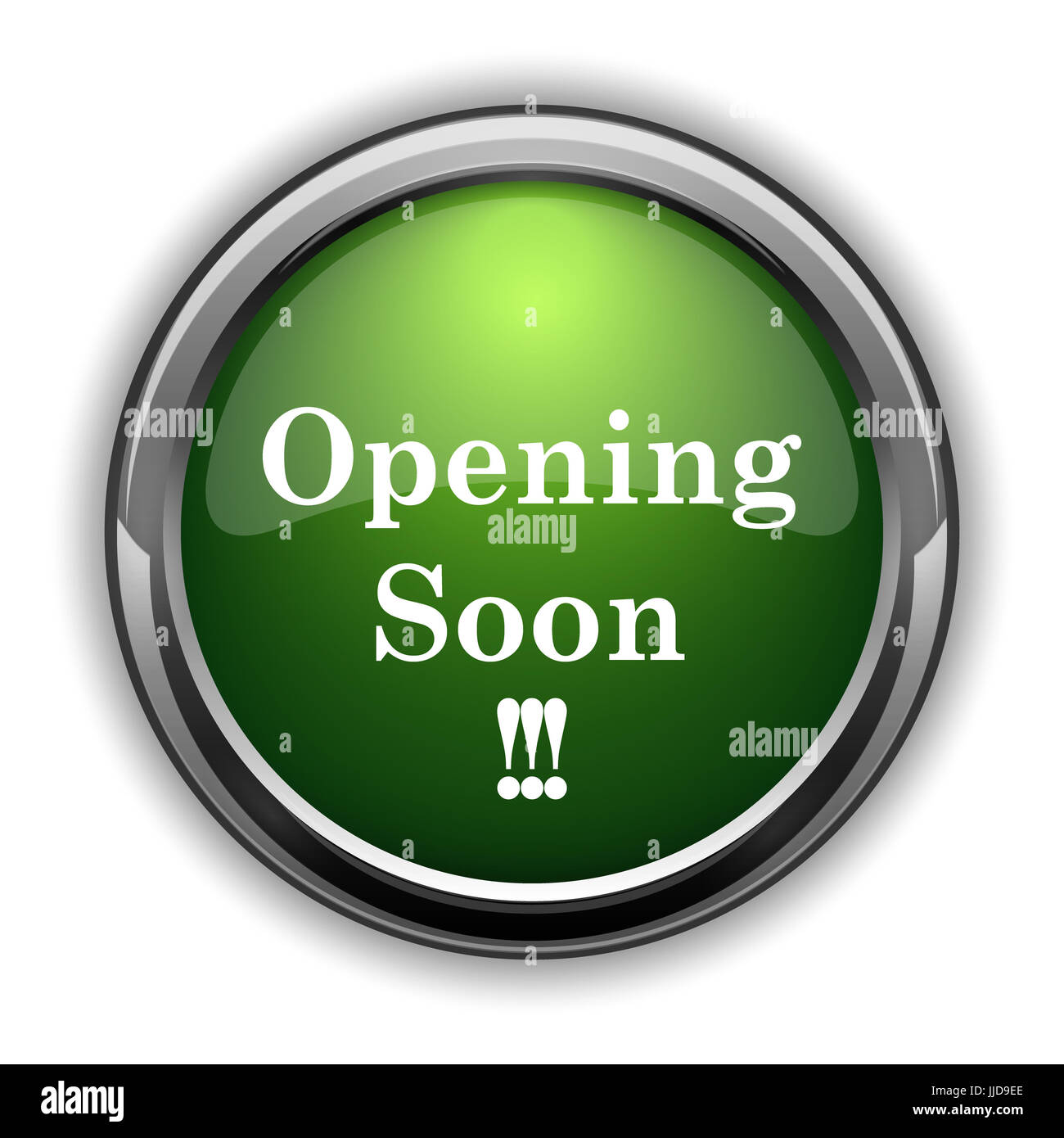 Opening soon icon. Opening soon website button on white background ...