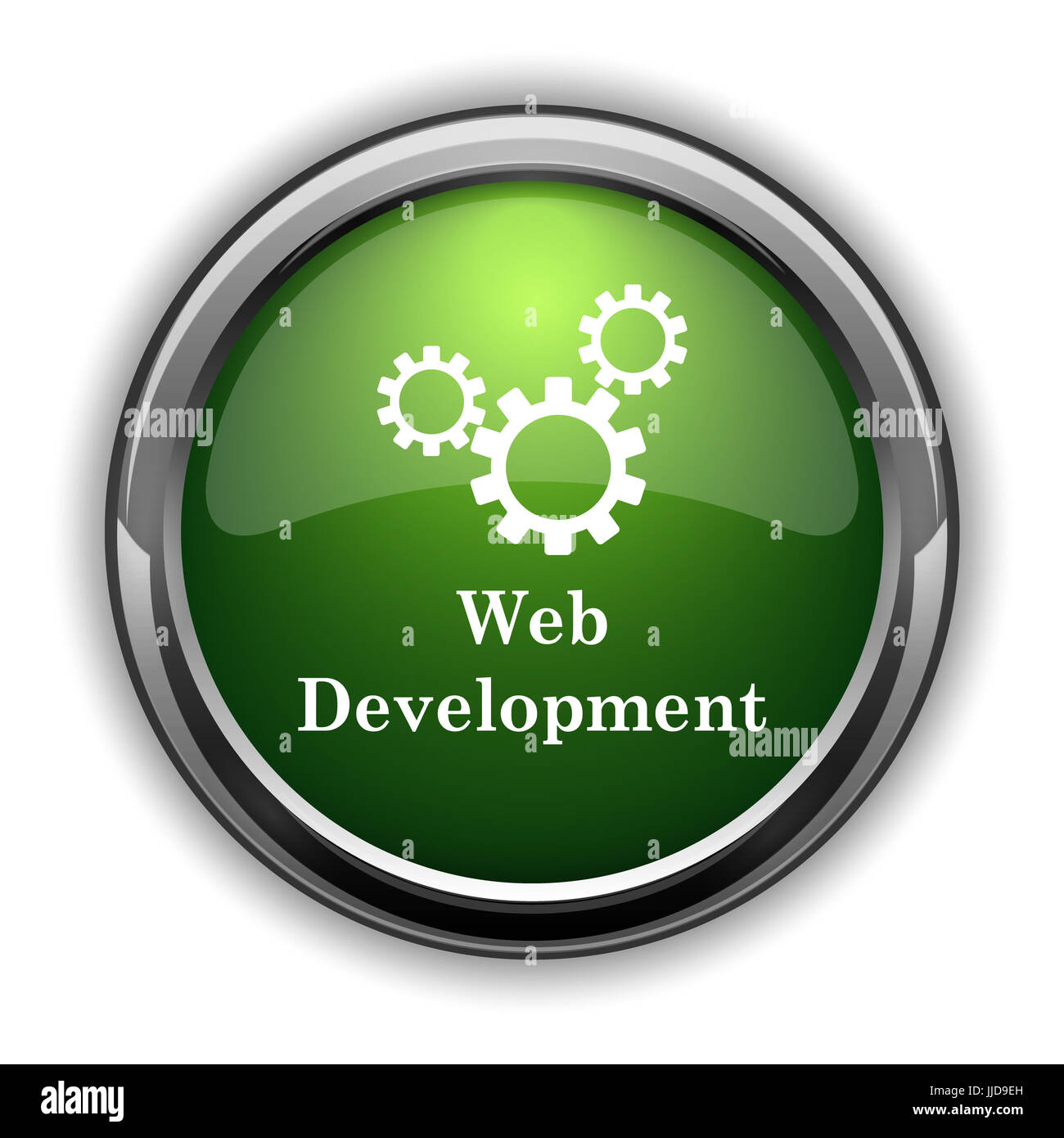 Web development icon. Web development website button on white ...