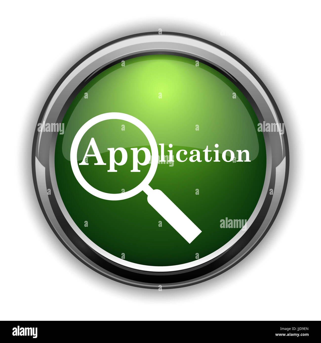 Application icon. Application website button on white background Stock ...