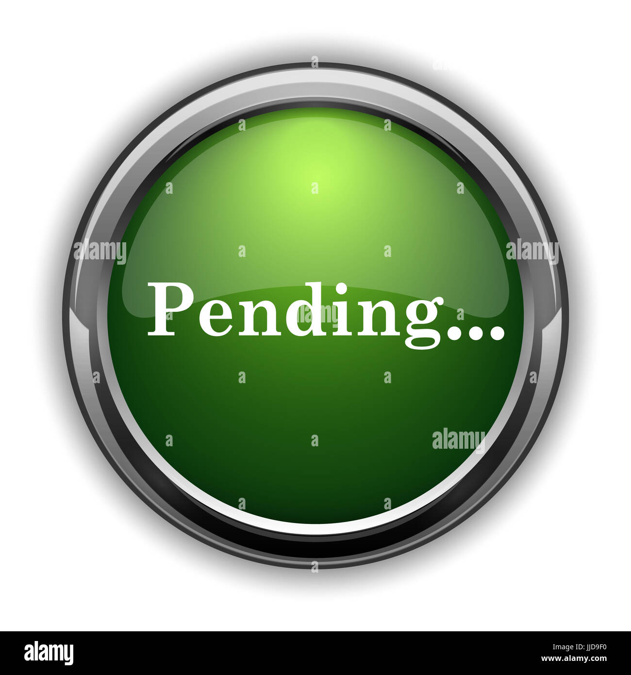 Pending icon. Pending website button on white background Stock Photo ...