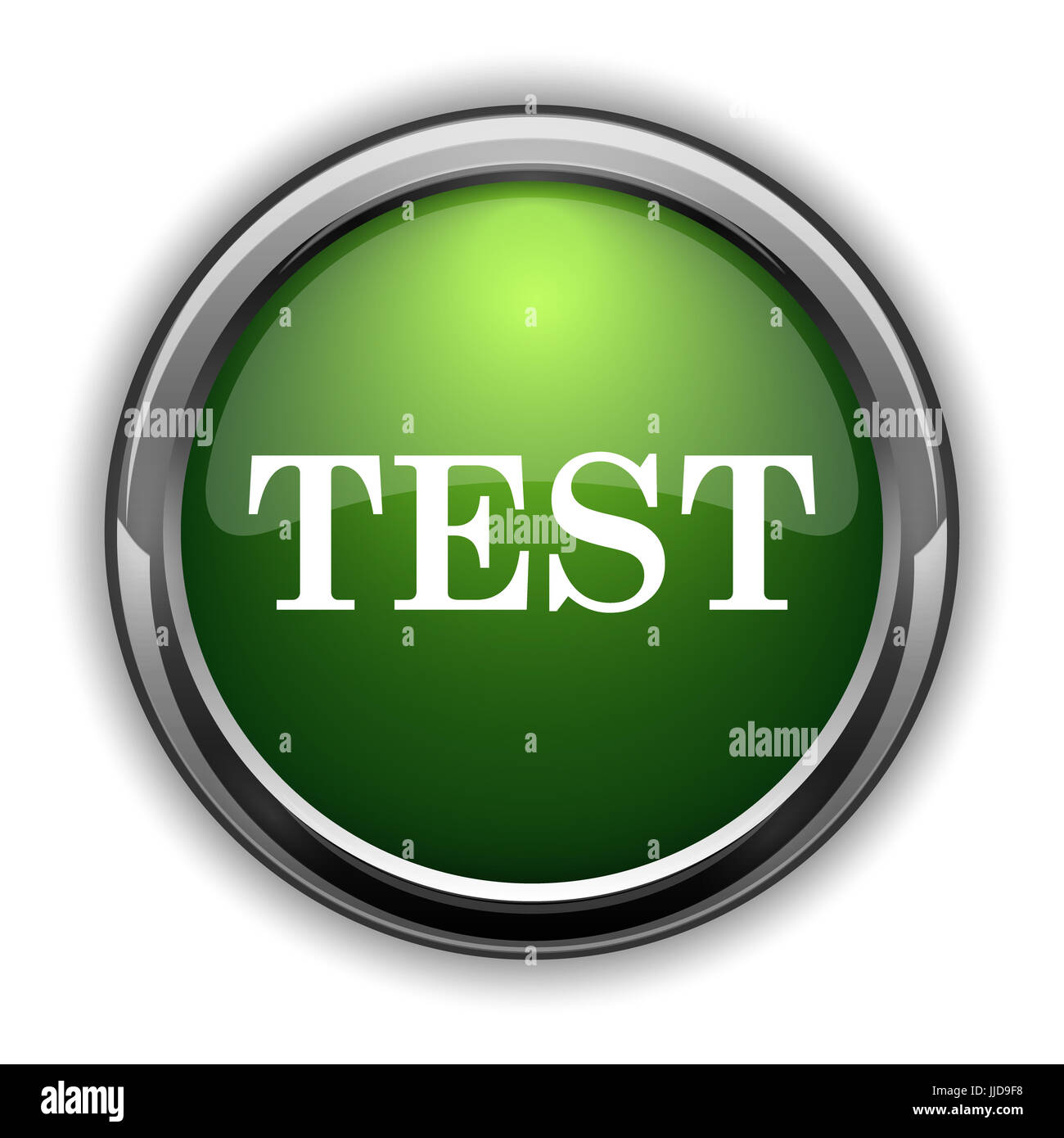 Test icon. Test website button on white background Stock Photo - Alamy