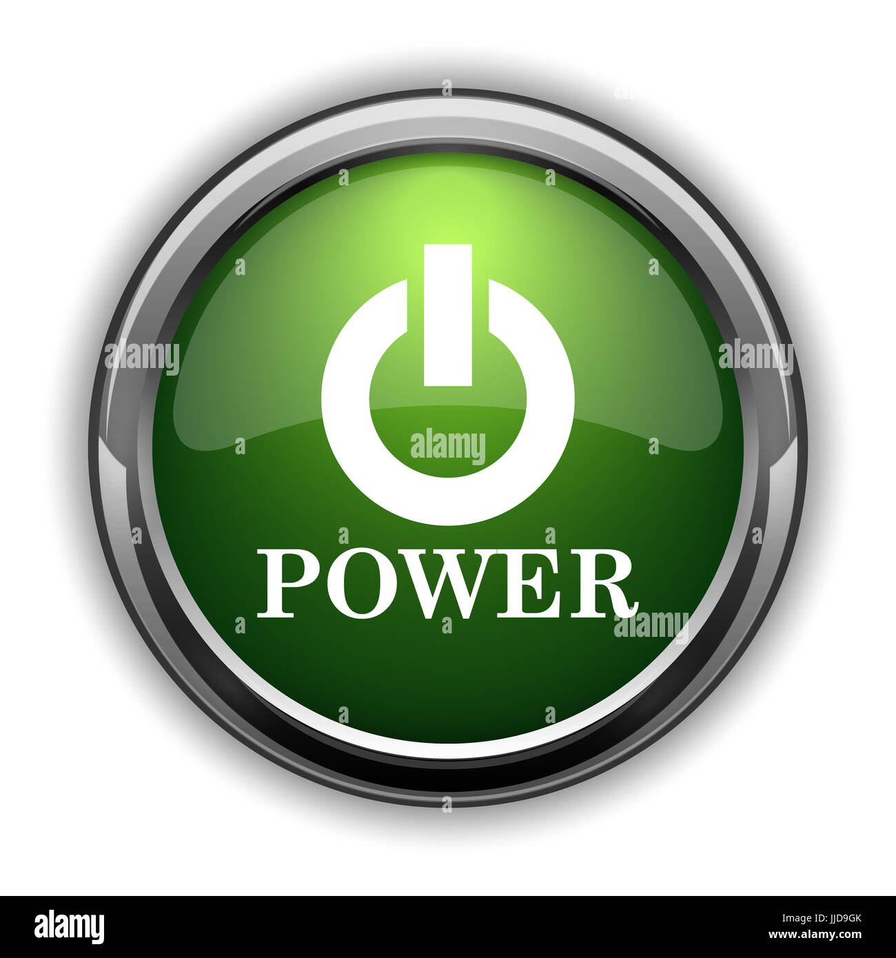 Power button icon. Power button website button on white background ...