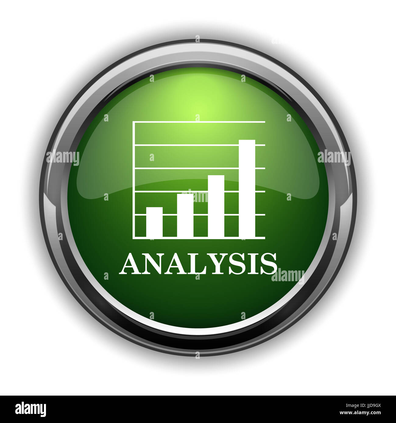 Analysis icon. Analysis website button on white background Stock Photo ...