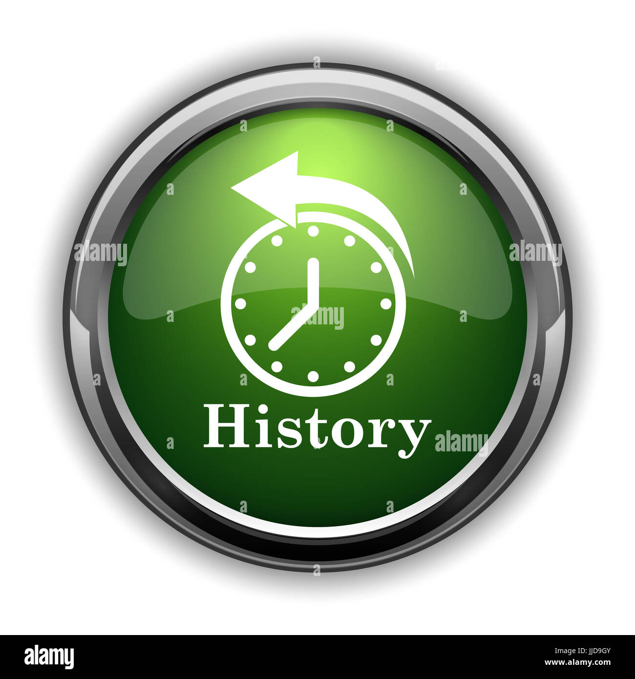 History icon. History website button on white background Stock Photo ...