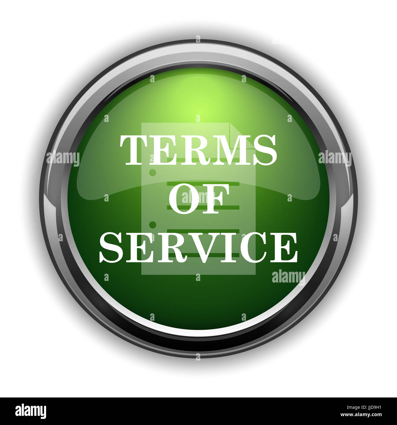 Terms of service icon. Terms of service website button on white ...