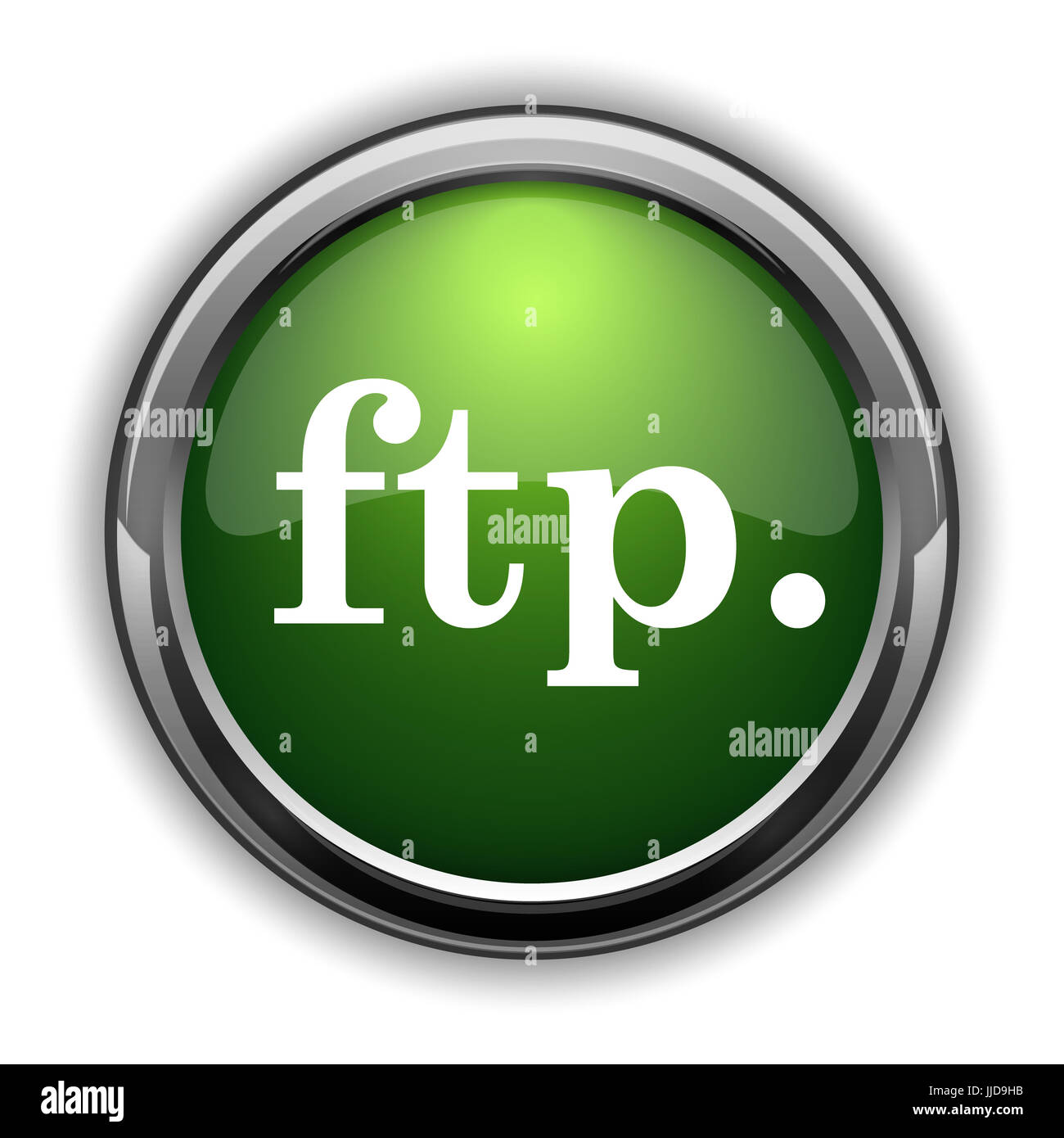 ftp. icon. ftp. website button on white background Stock Photo - Alamy