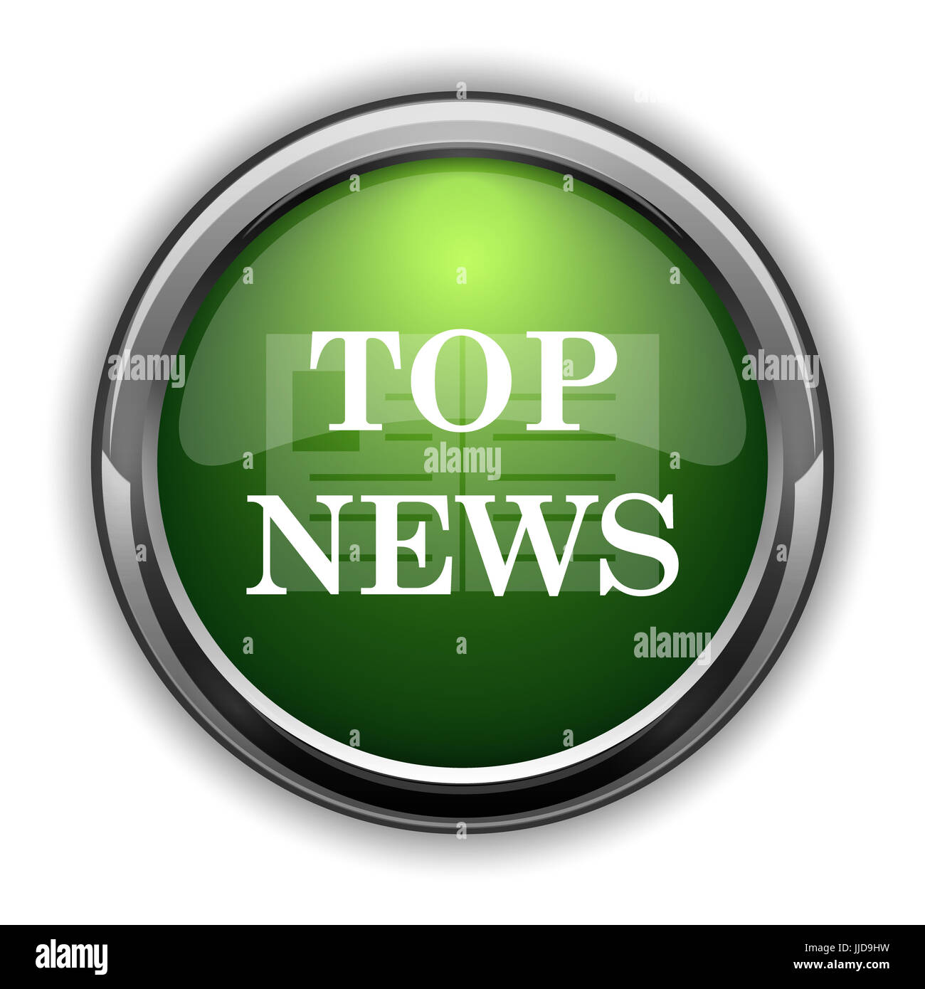 Top news icon. Top news website button on white background Stock Photo ...