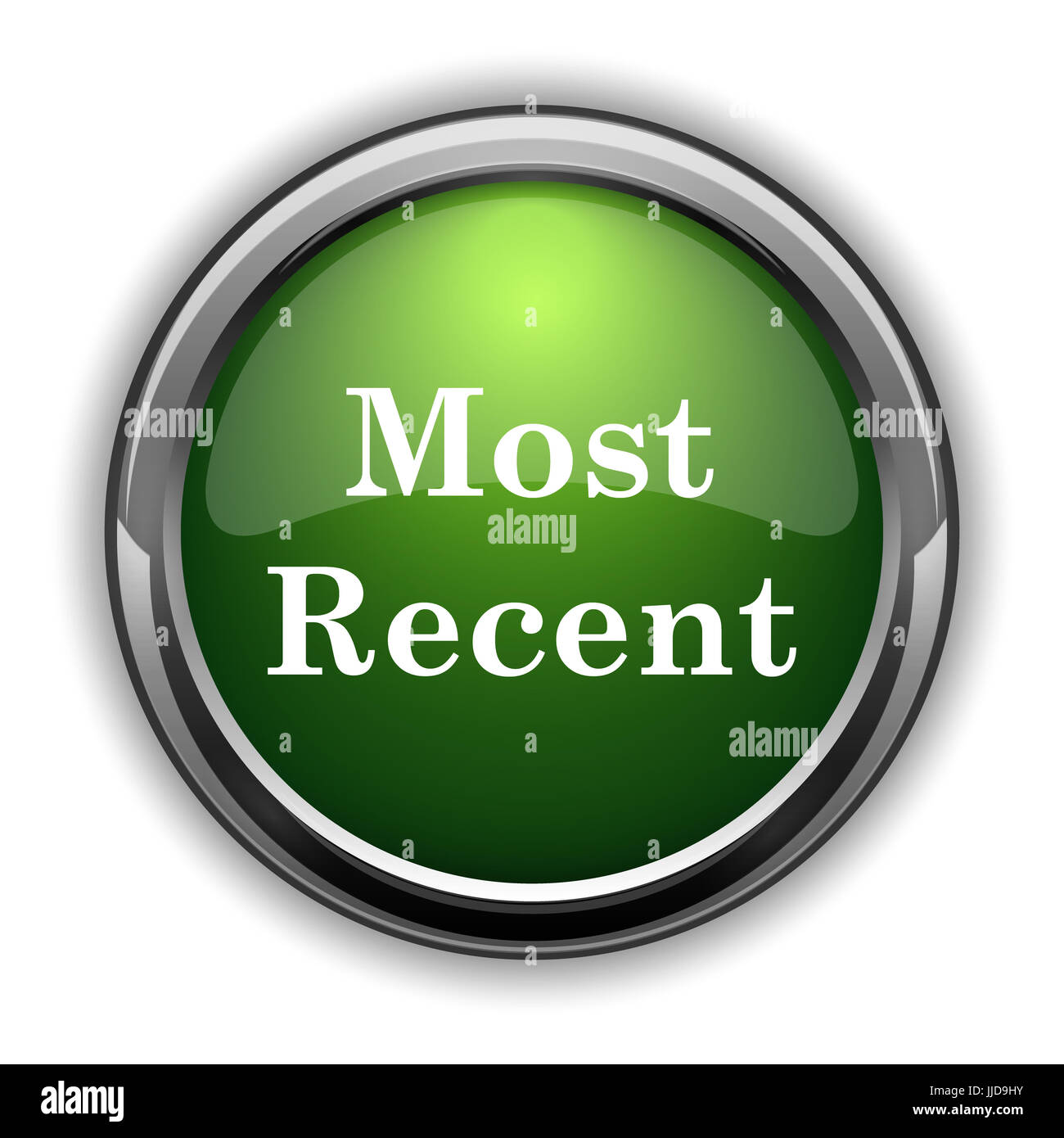Most recent icon. Most recent website button on white background Stock ...