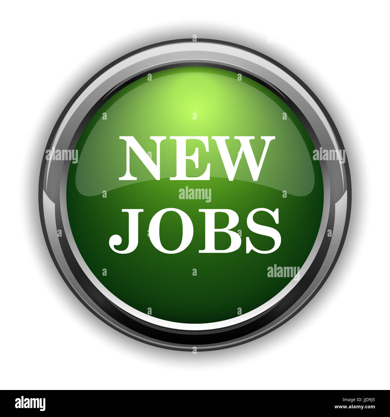 New jobs icon. New jobs website button on white background Stock Photo ...