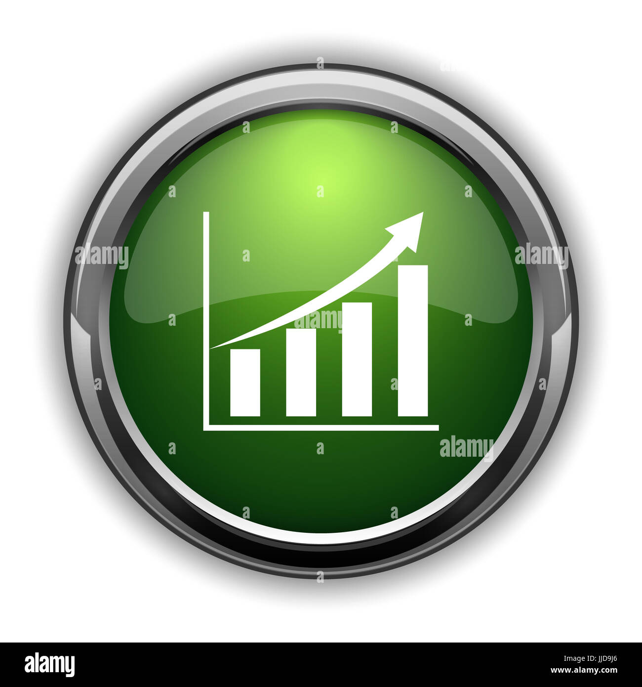 Chart icon. Chart website button on white background Stock Photo - Alamy