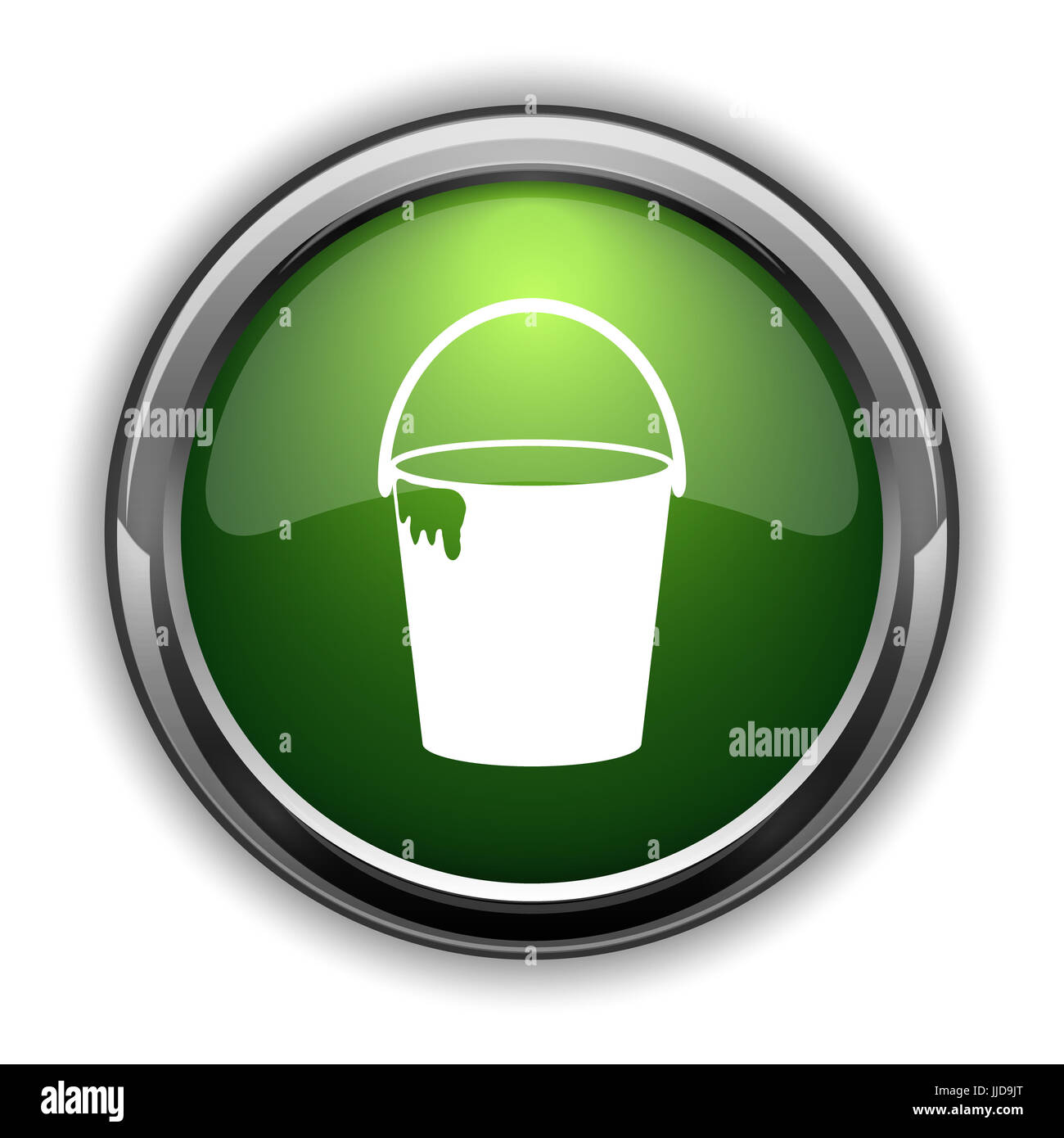 Bucket icon. Bucket website button on white background Stock Photo - Alamy