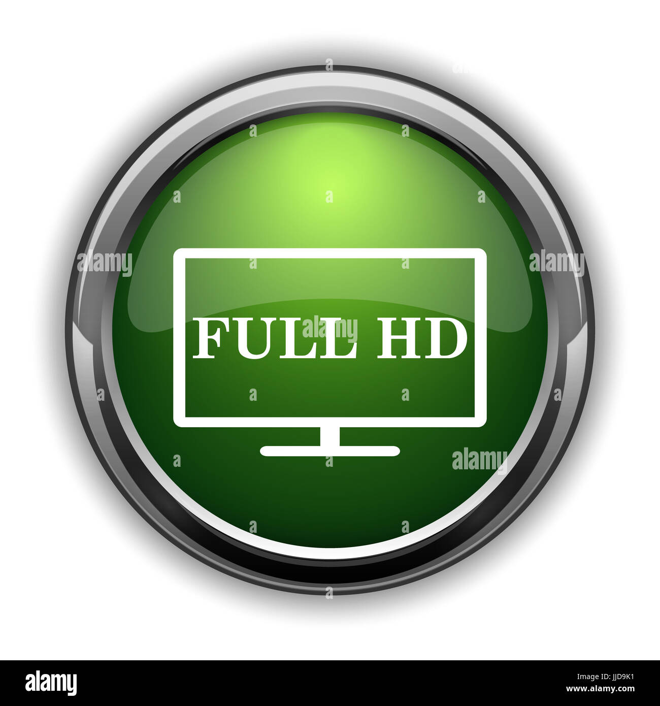 Full HD icon. Full HD website button on white background Stock Photo ...