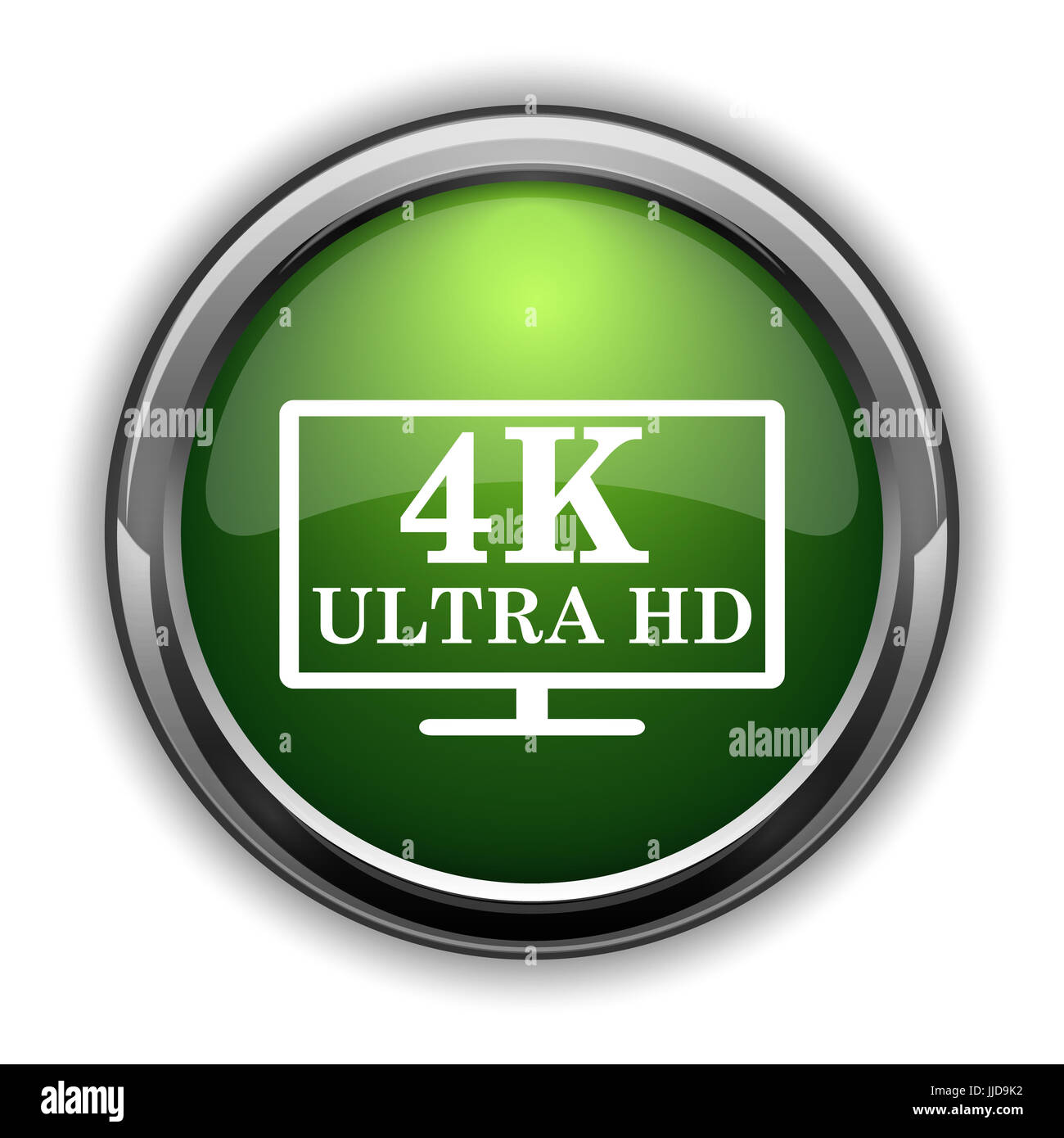 4K ultra HD icon. 4K ultra HD website button on white background Stock ...