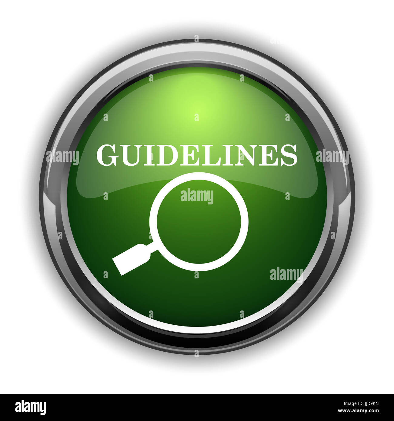 Guidelines icon. Guidelines website button on white background Stock ...