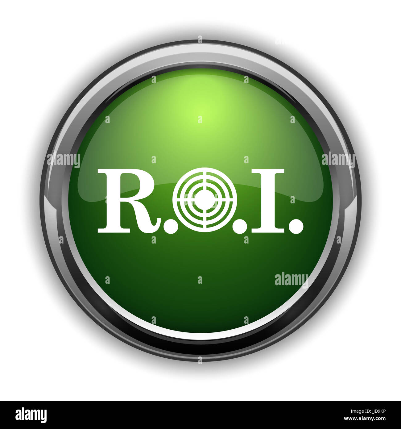 ROI icon. ROI website button on white background Stock Photo - Alamy