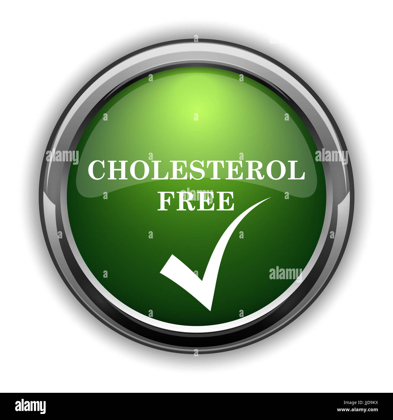 Cholesterol free icon. Cholesterol free website button on white ...