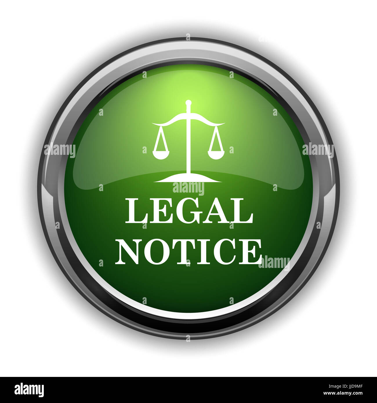 Legal notice icon. Legal notice website button on white background ...