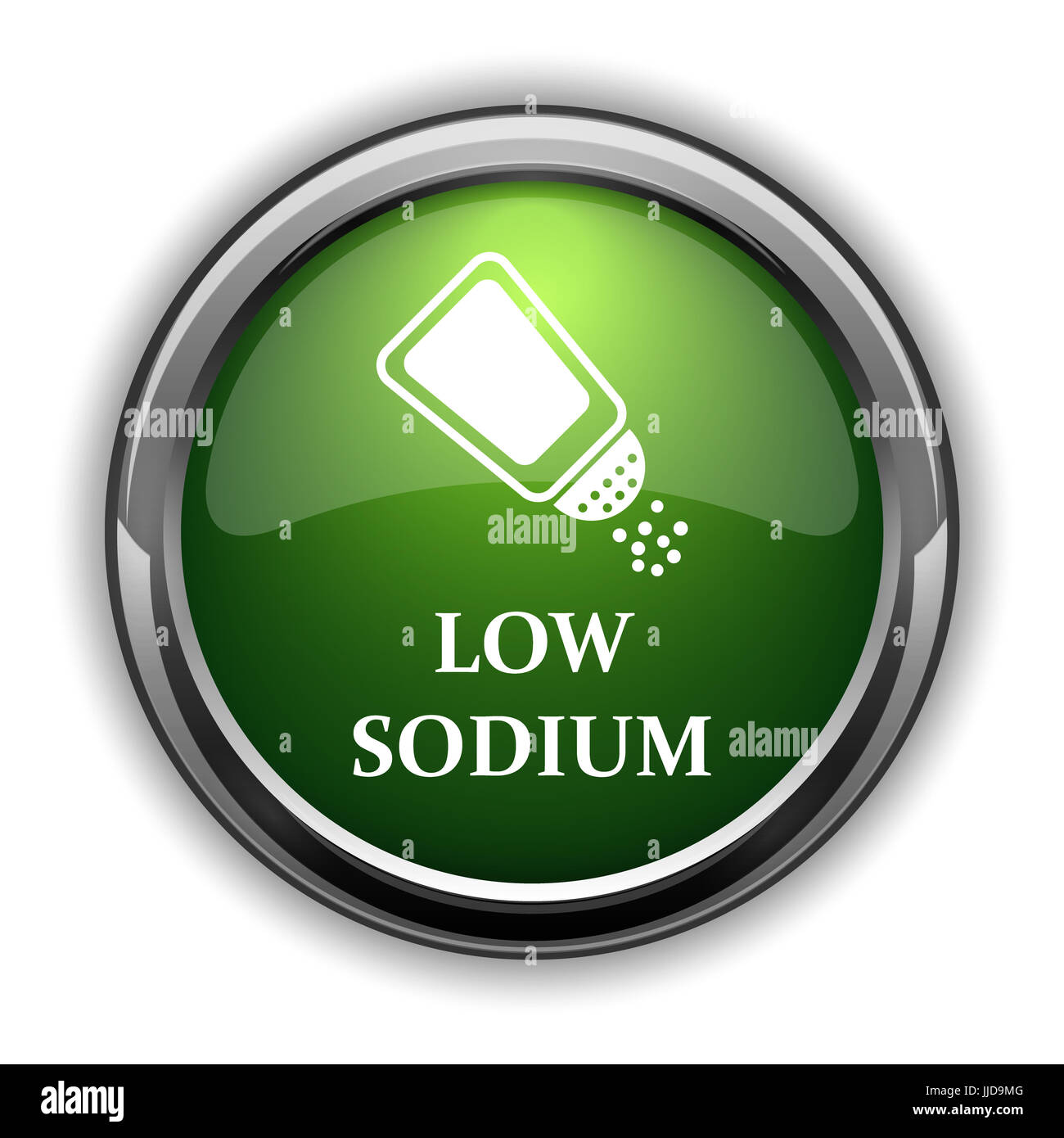 Low sodium icon. Low sodium website button on white background Stock ...