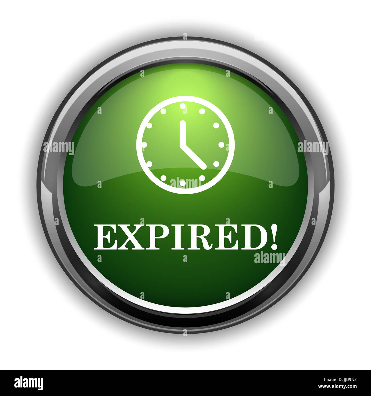 Expired icon. Expired website button on white background Stock Photo ...