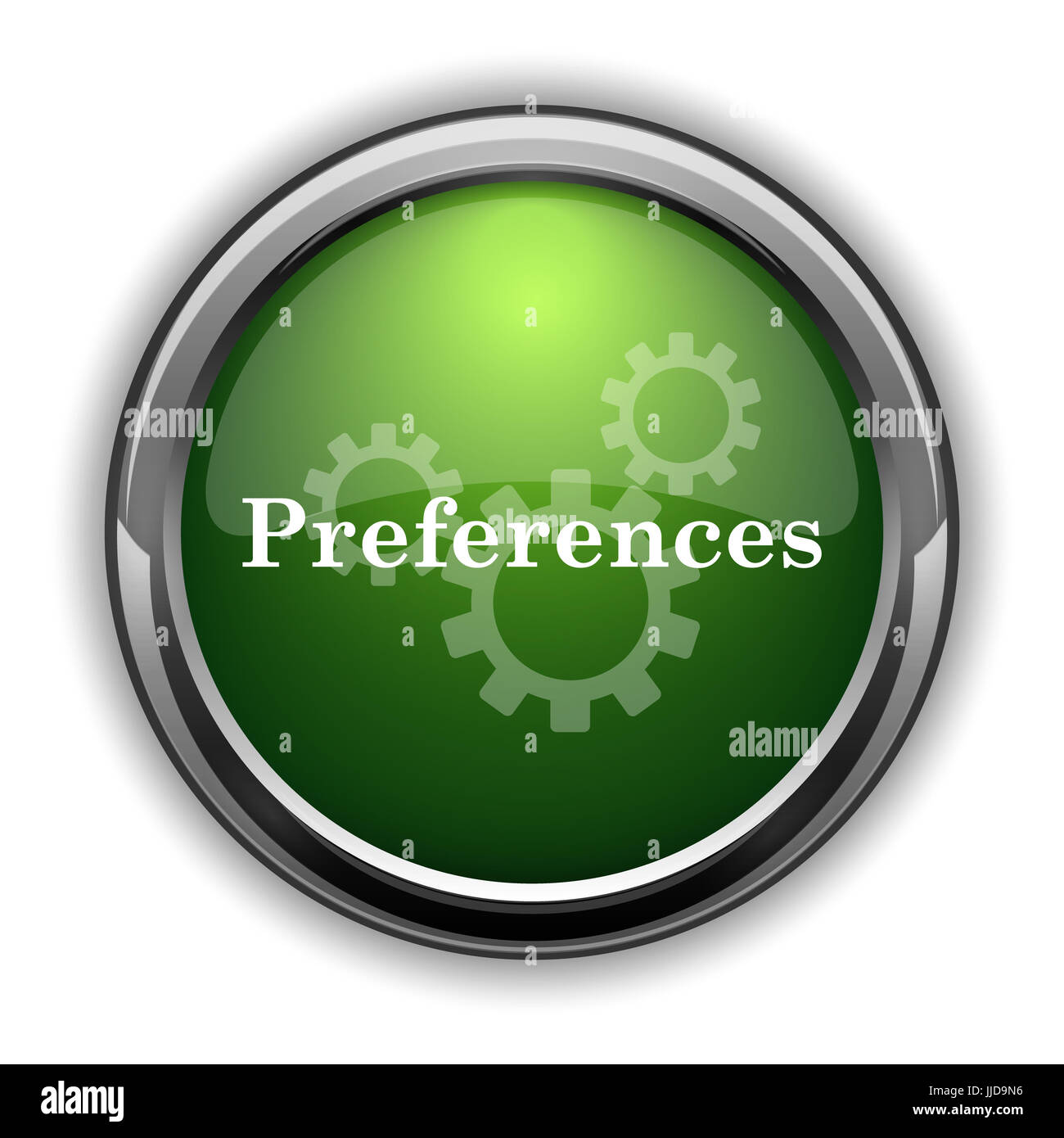 Preferences icon. Preferences website button on white background Stock ...