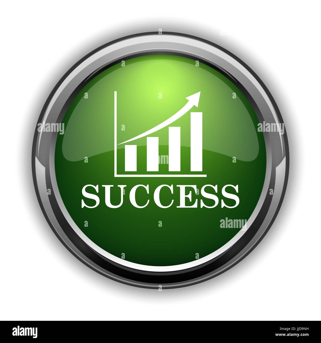 Success icon. Success website button on white background Stock Photo ...