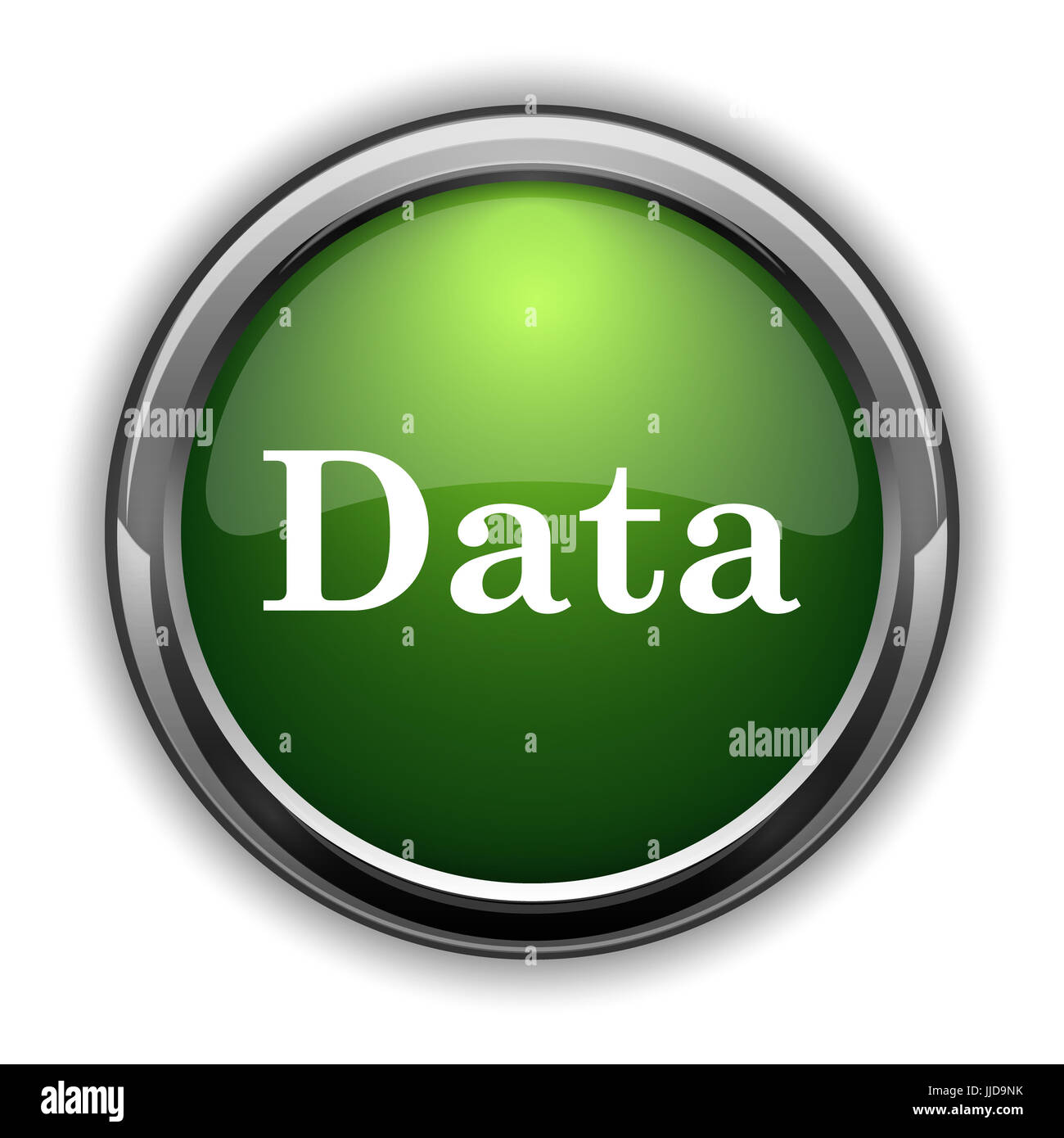 Data icon. Data website button on white background Stock Photo - Alamy
