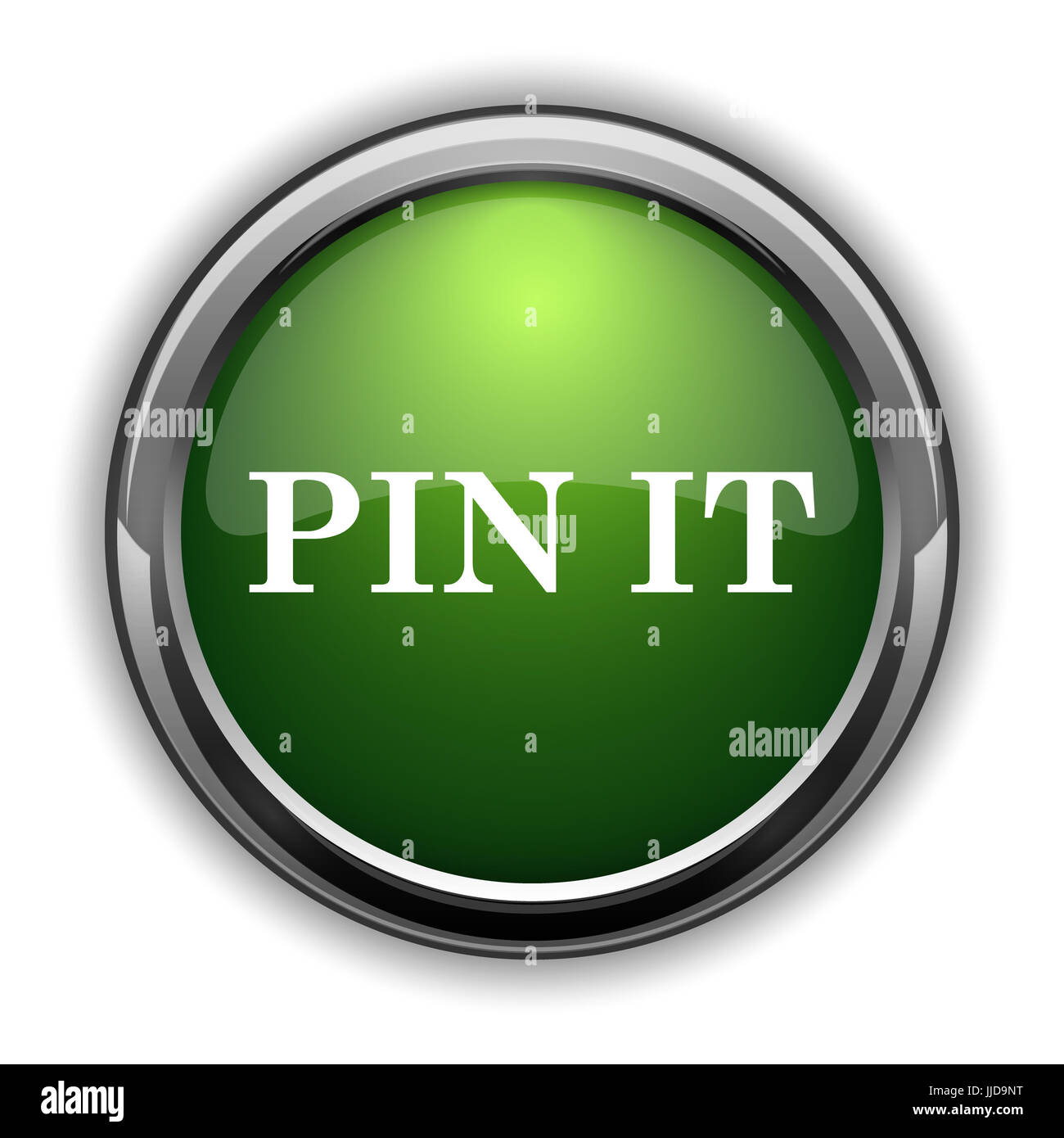 Pin it icon. Pin it website button on white background Stock Photo - Alamy