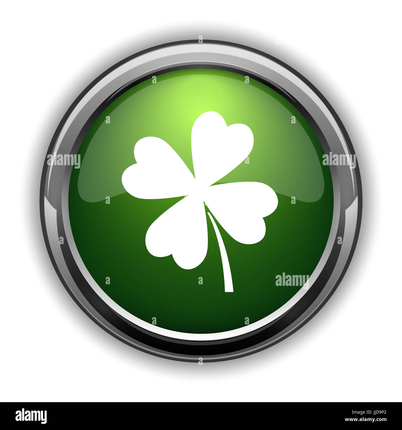 Clover icon. Clover website button on white background Stock Photo - Alamy