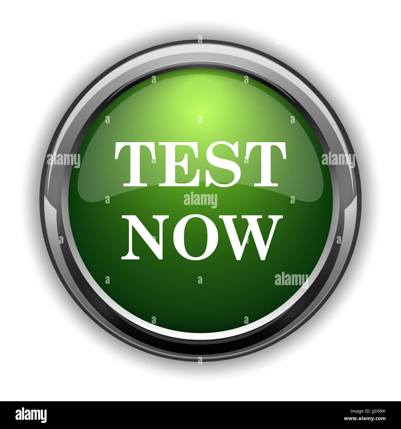 Test now icon. Test now website button on white background Stock Photo ...