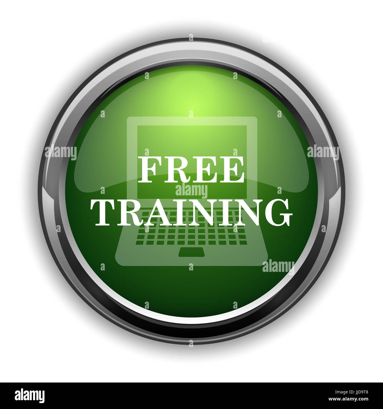 Free training icon. Free training website button on white background ... Free training icon. Free training website button on white background ...