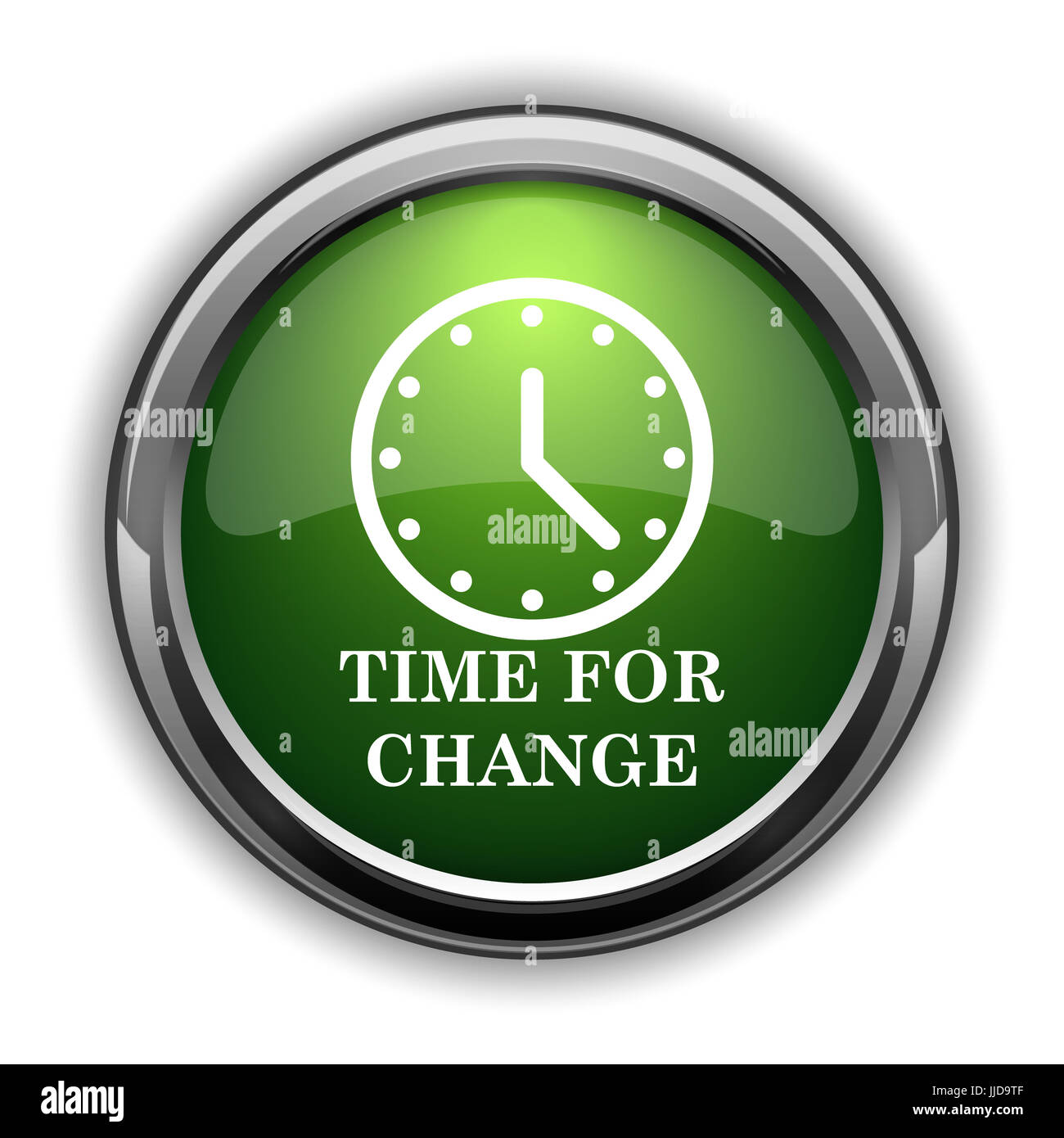 Time for change icon. Time for change website button on white ...