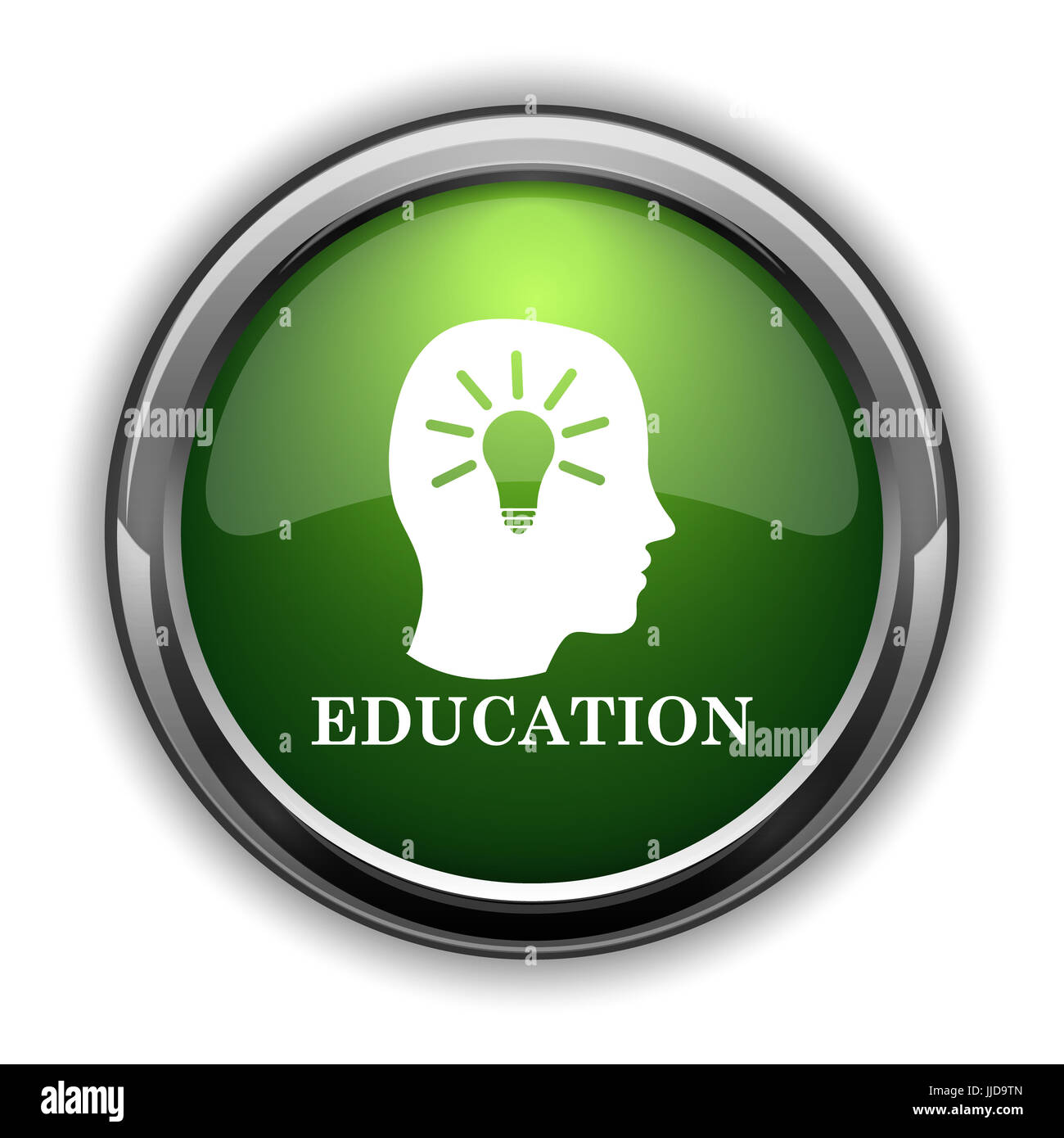 Education icon. Education website button on white background Stock ...