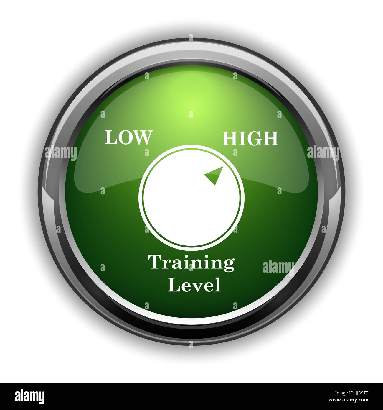 Training level icon. Training level website button on white background ...