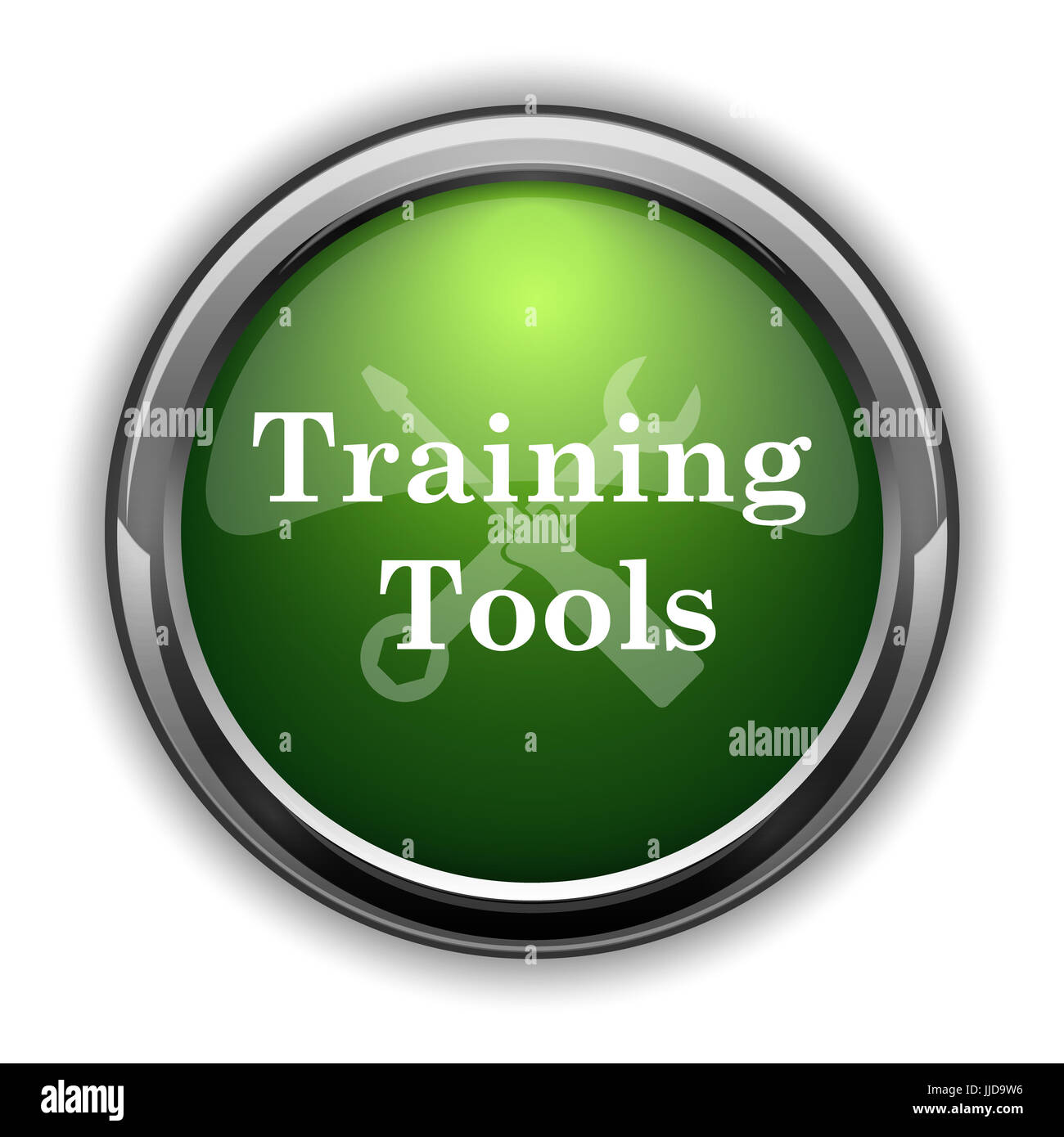 Training tools icon. Training tools website button on white background ...