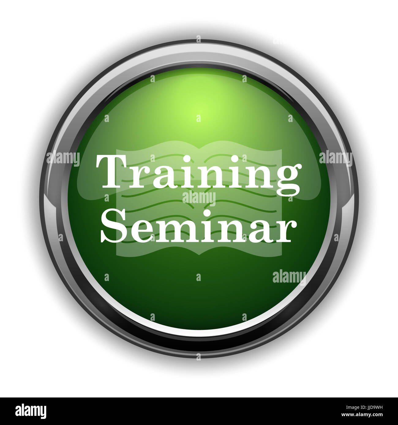 Training seminar icon. Training seminar website button on white ...