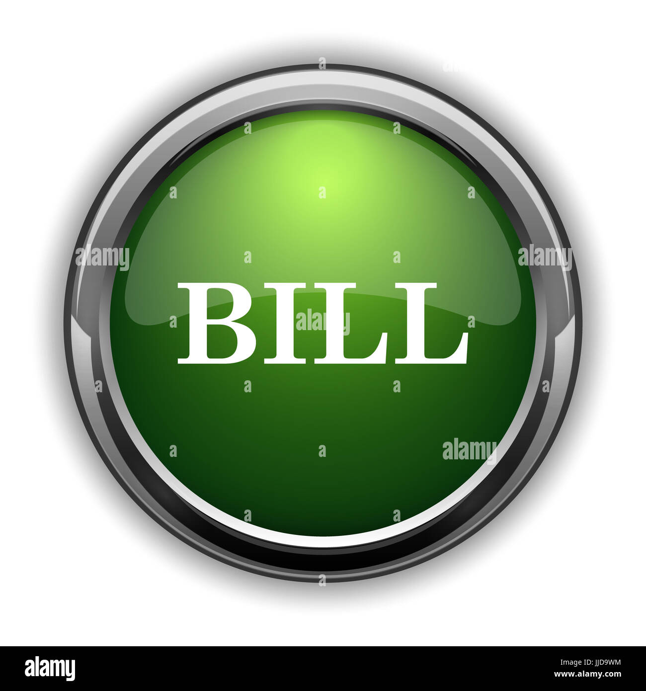 Bill icon. Bill website button on white background Stock Photo - Alamy