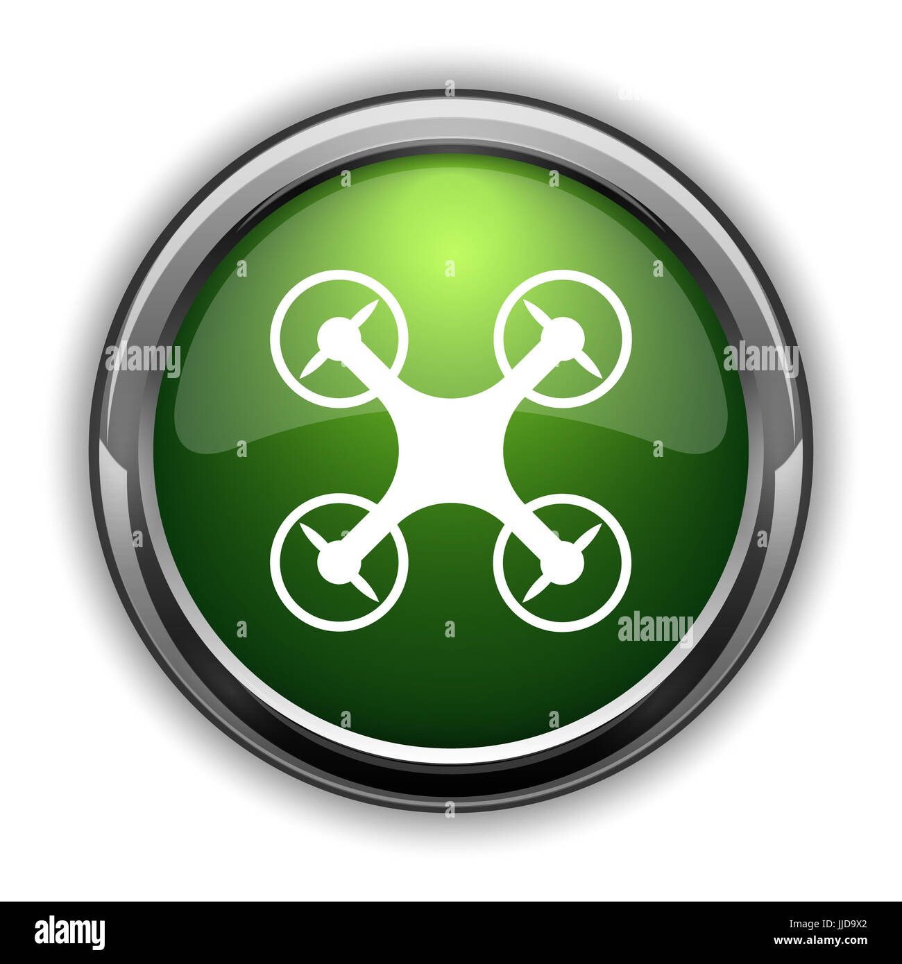 Drone icon. Drone website button on white background Stock Photo - Alamy
