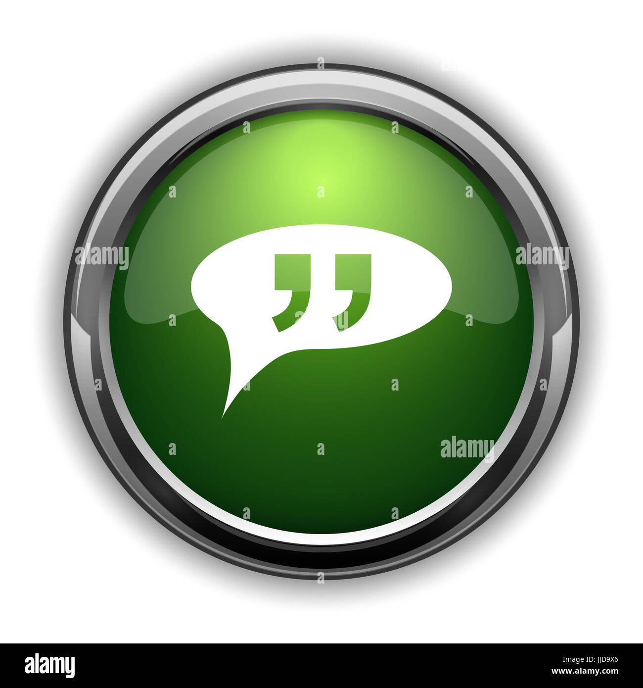 Double quotes icon. Double quotes website button on white background ...