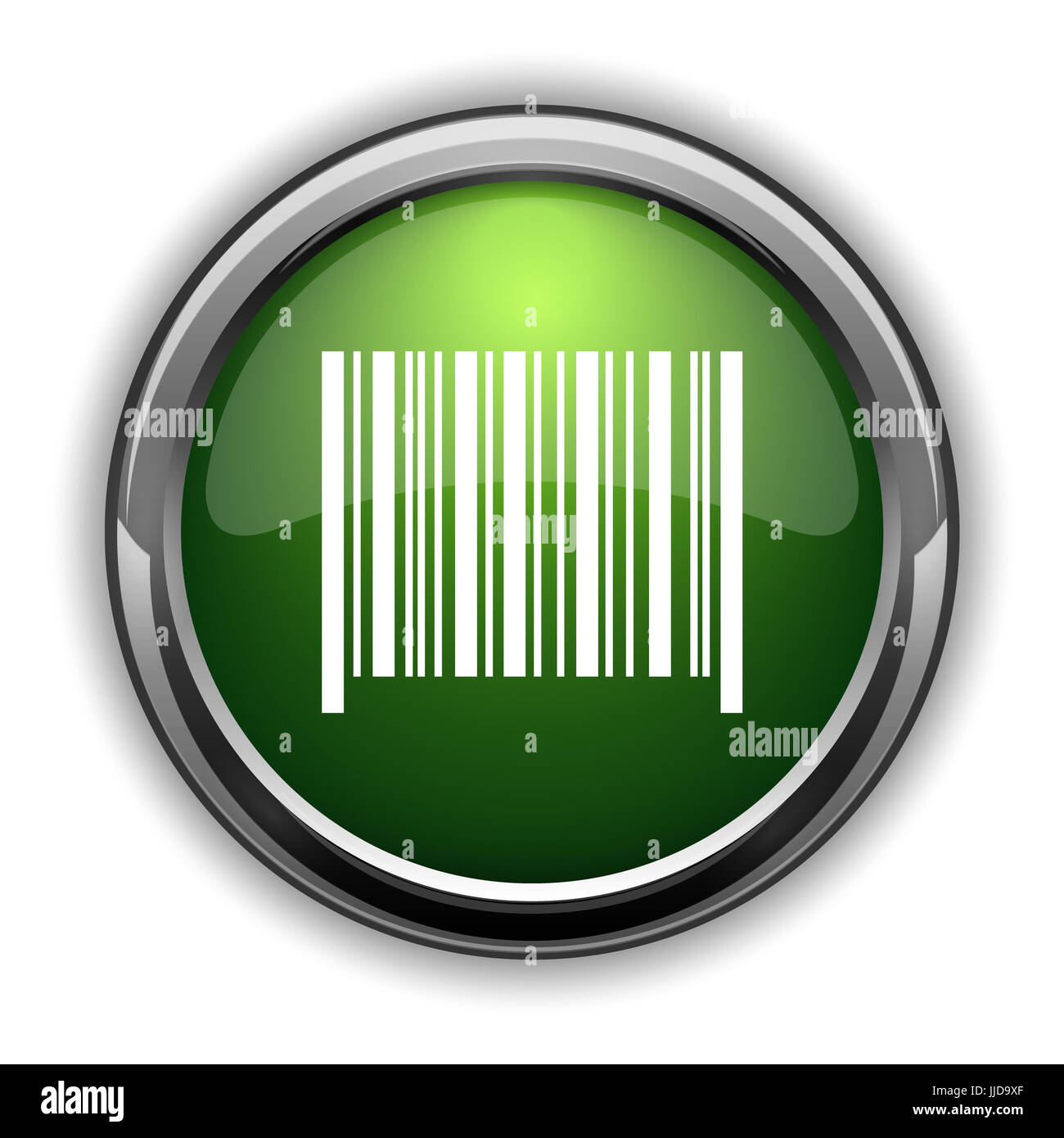 Barcode icon. Barcode website button on white background Stock Photo ...
