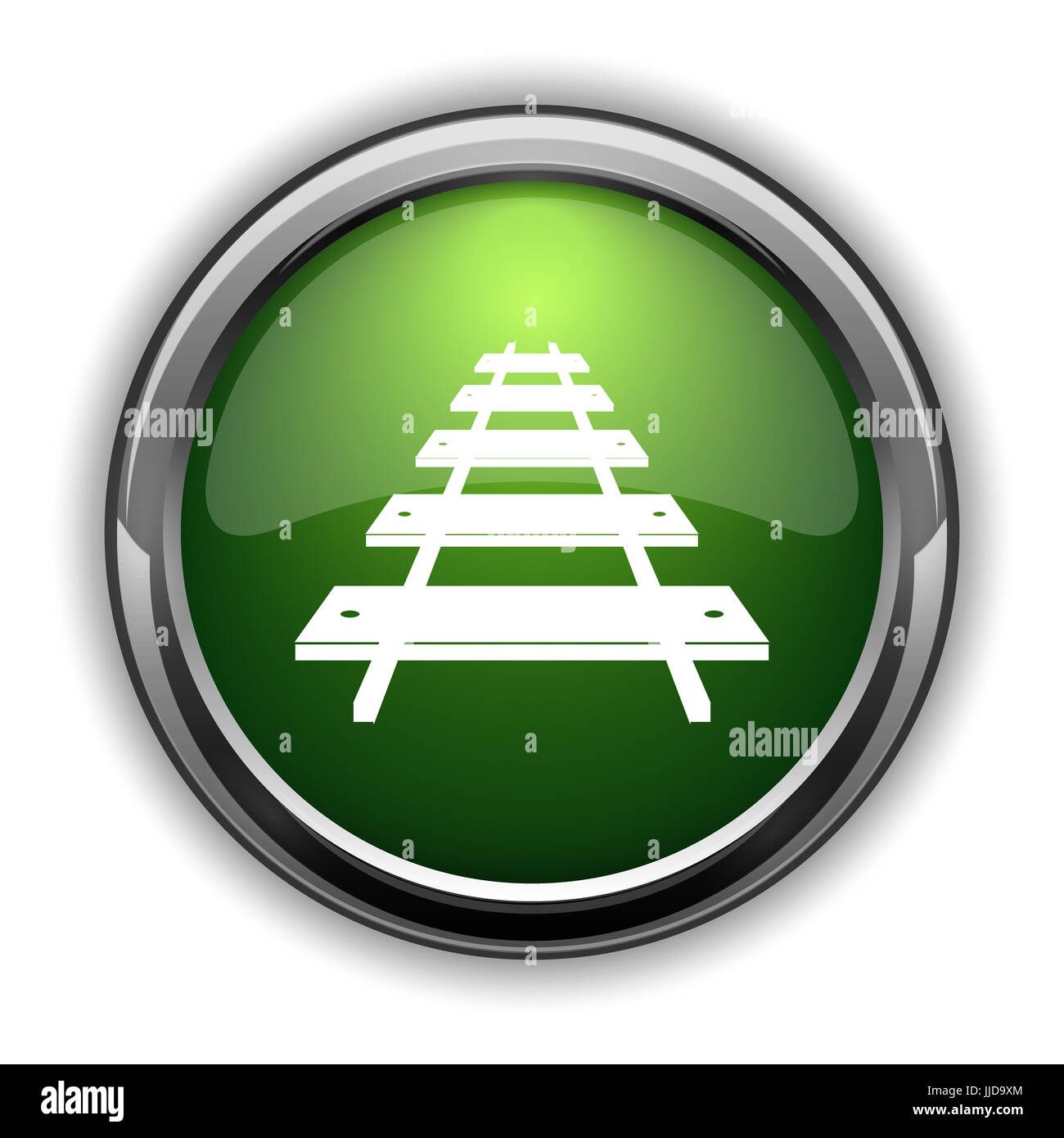 Rail road icon. Rail road website button on white background Stock ...