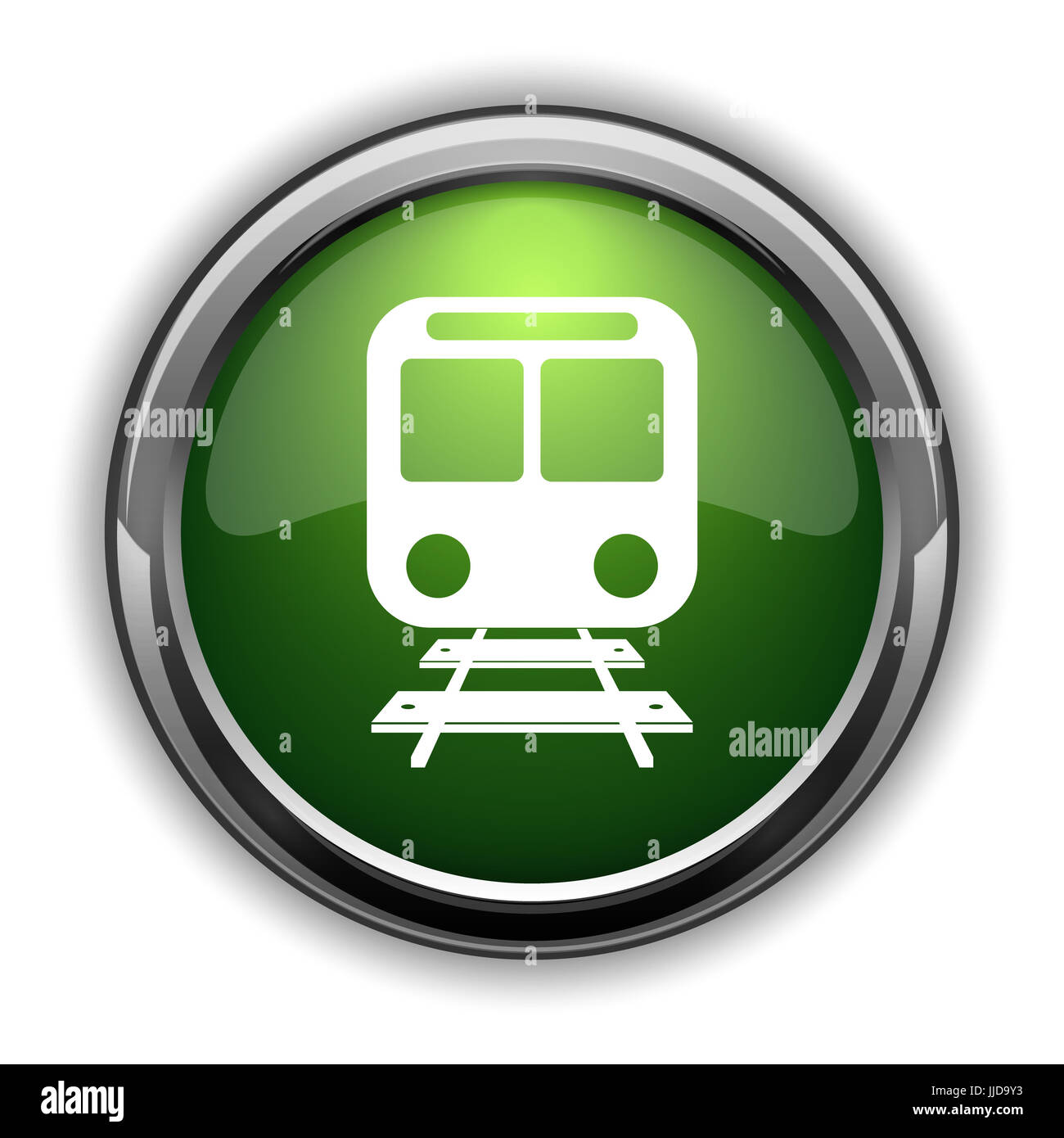 Train icon. Train website button on white background Stock Photo - Alamy
