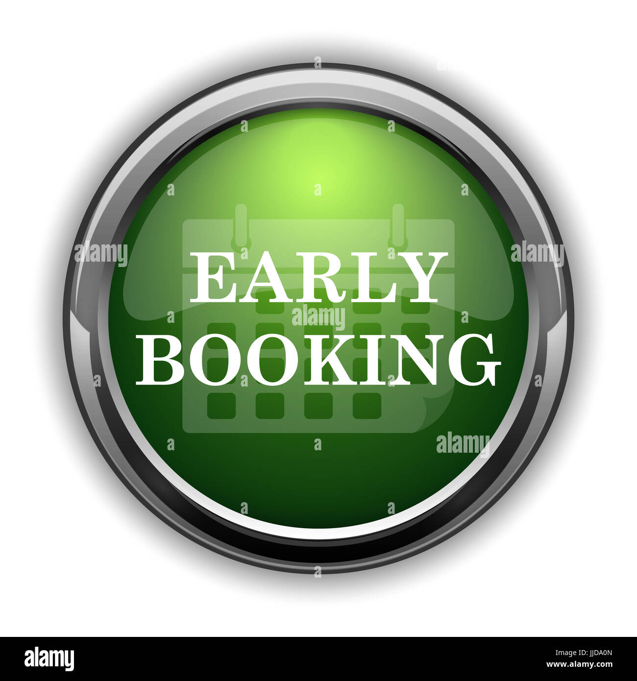 Early booking icon. Early booking website button on white background ...