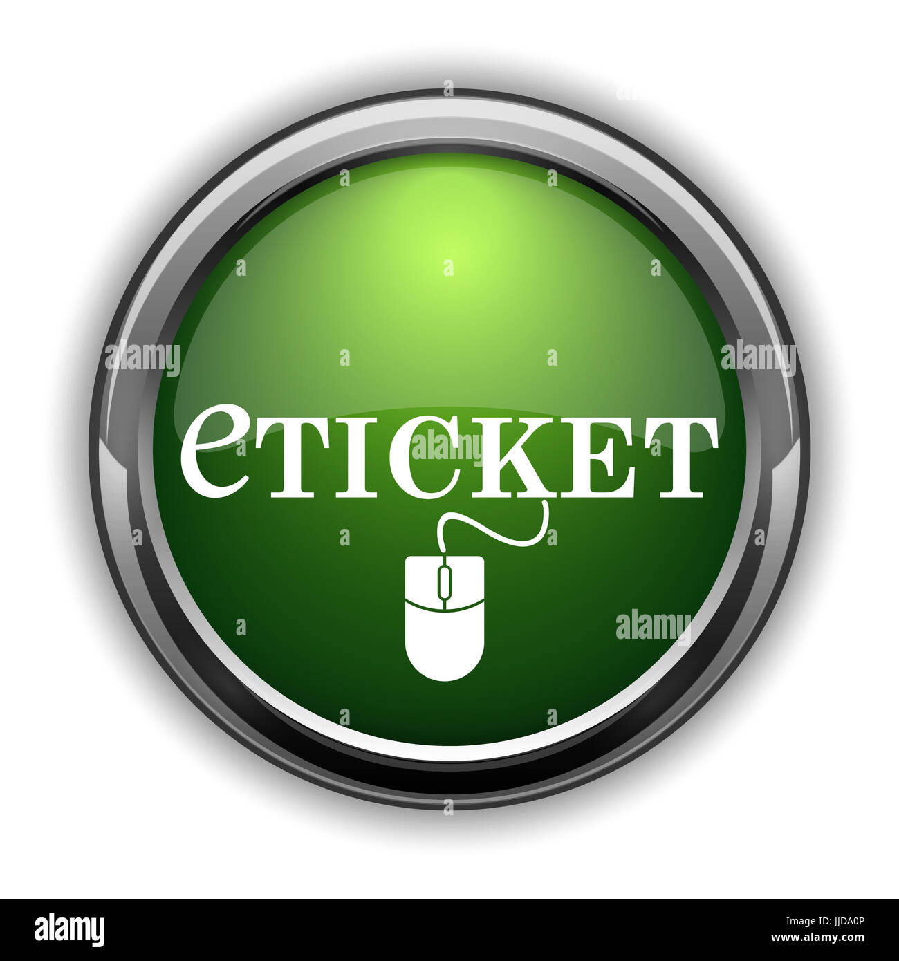 Eticket icon. Eticket website button on white background Stock Photo ...