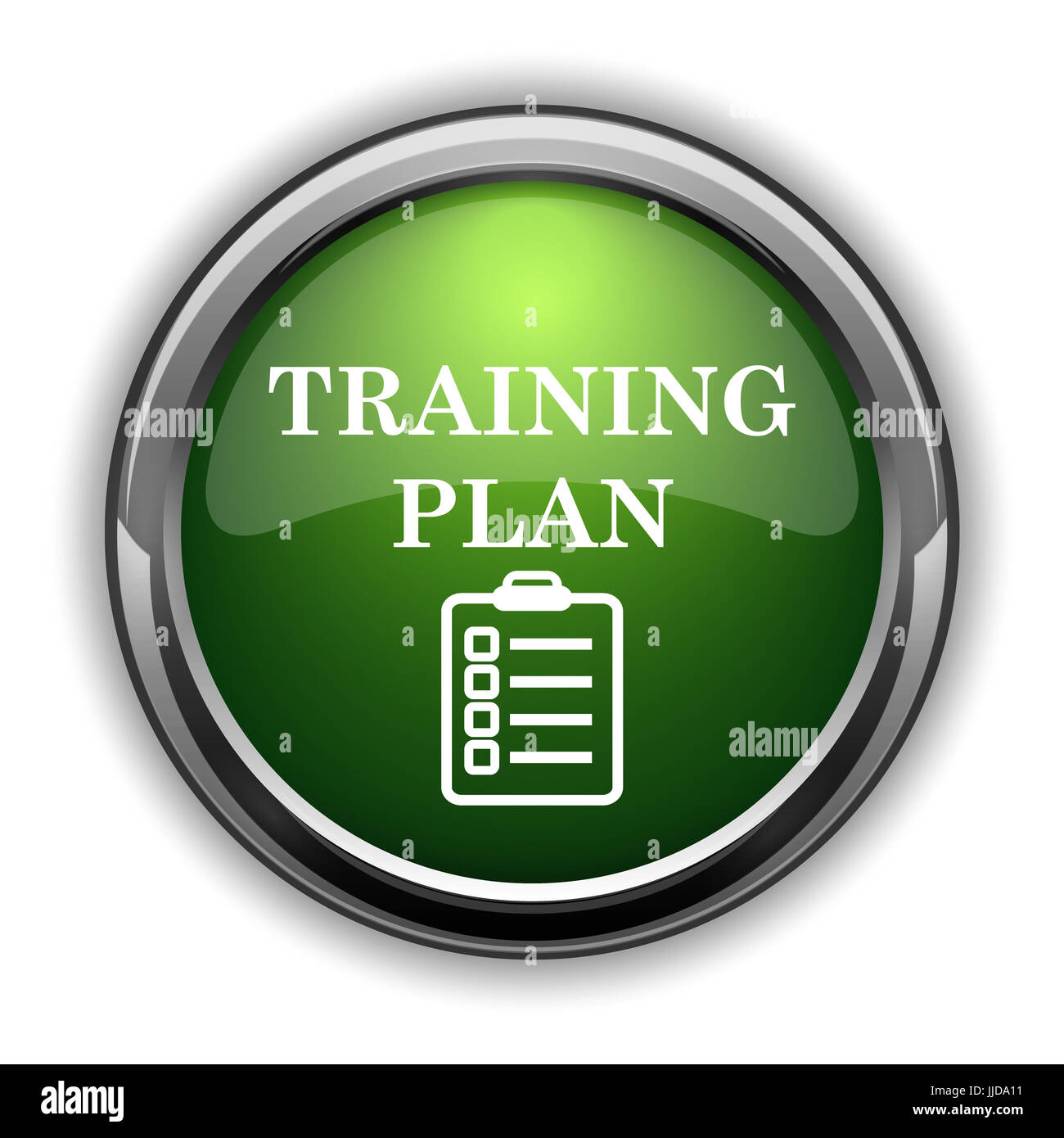 Training plan icon. Training plan website button on white background ...